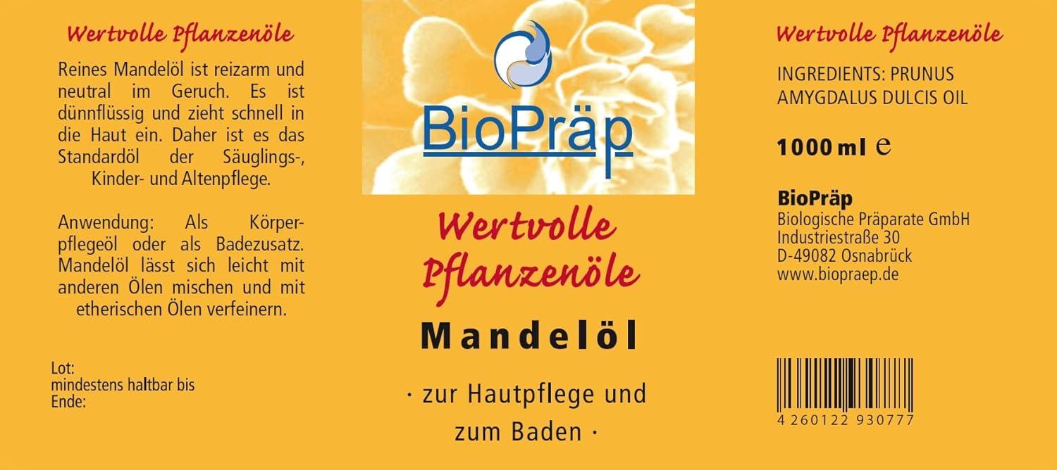 Buy BIOPROP Almond Oil 1 Liter - Pure Natural and Cold Pressed ...