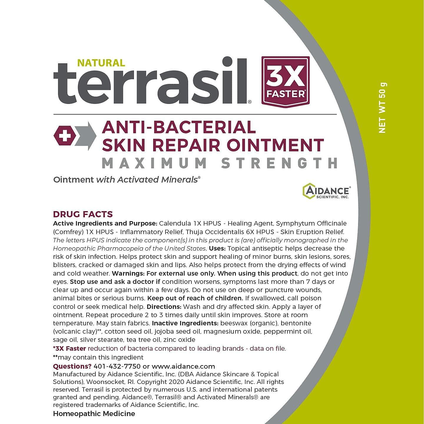 Terrasil Skin Repair Cream MAX - Natural Zinc Oxide Ointment for ...
