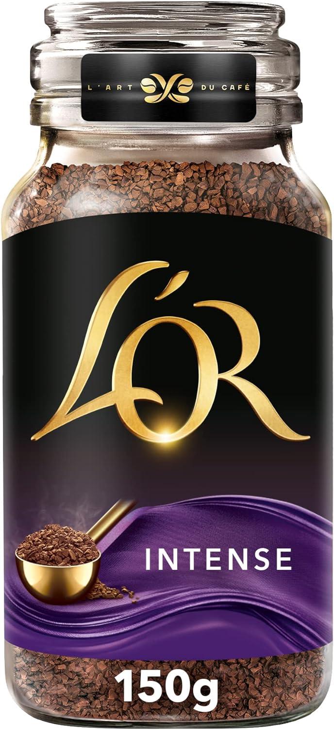 L'OR Intense Instant Coffee 150g (Pack of 6 Jars Total 900g) & Decaf Instant Coffee 150g (Pack ...
