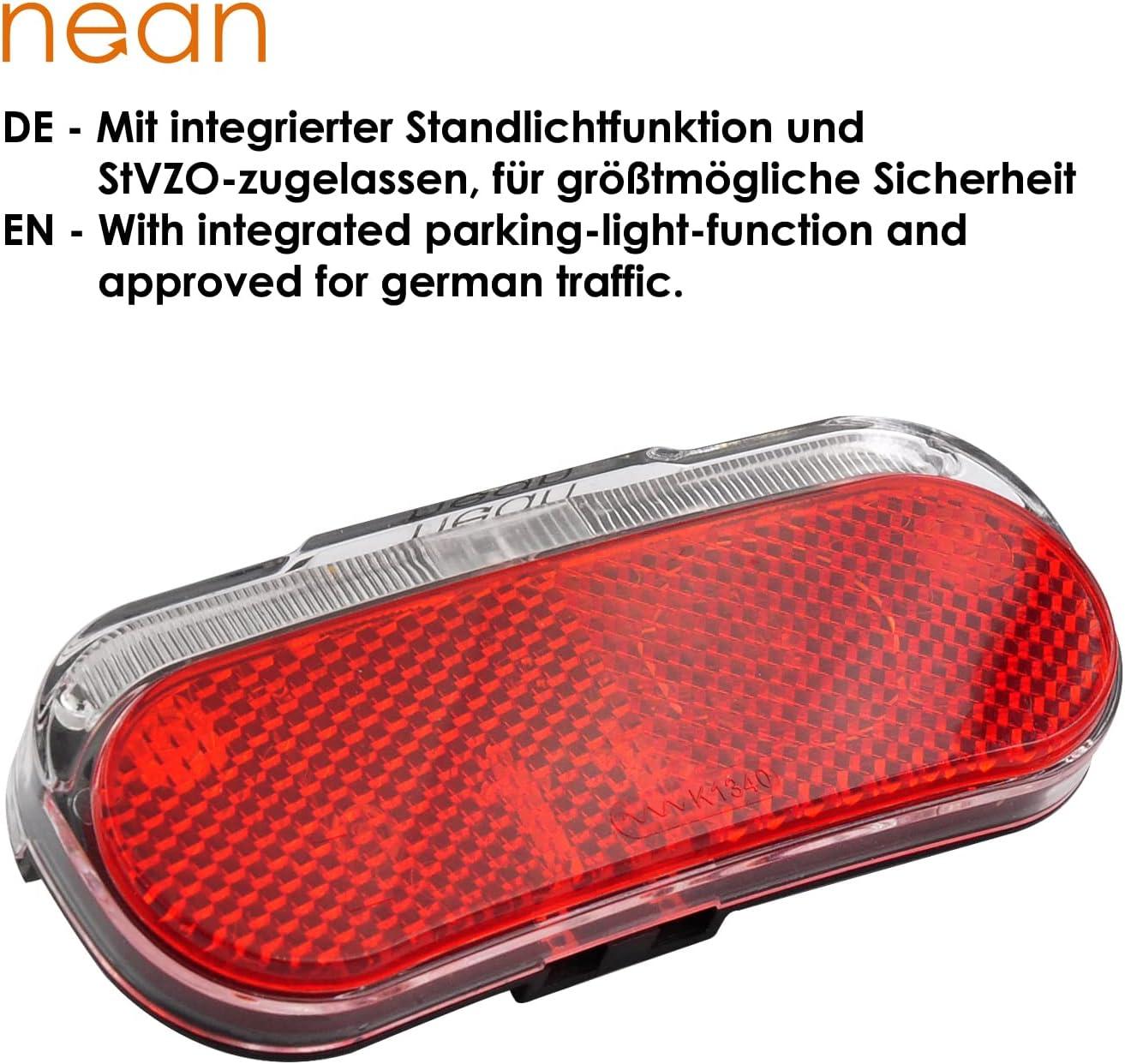 NEAN E-Bike LED Rear Light | StVZO Approved Bicycle Light with ...
