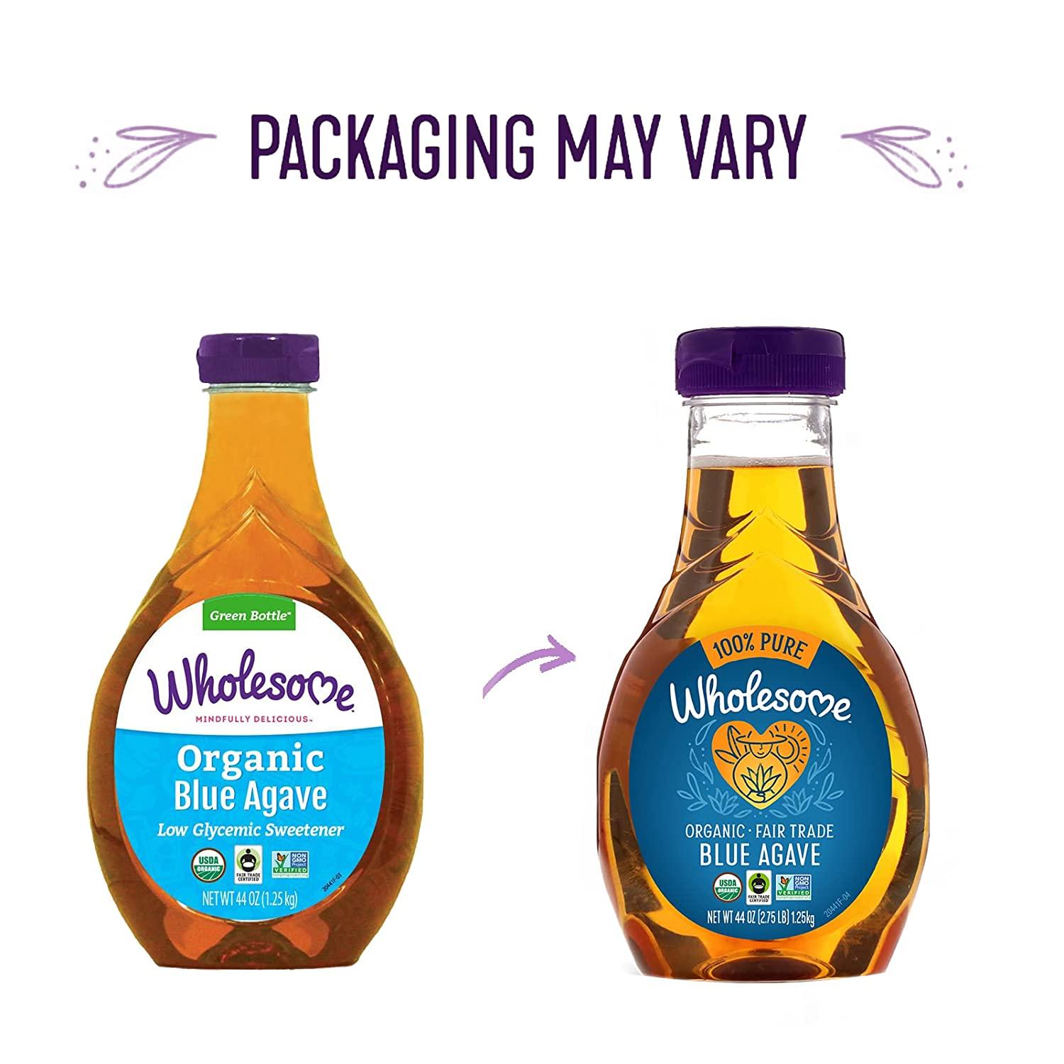 Wholesome Sweeteners Organic Blue Agave Nectar 44oz (2 Pack) - Non GMO ...