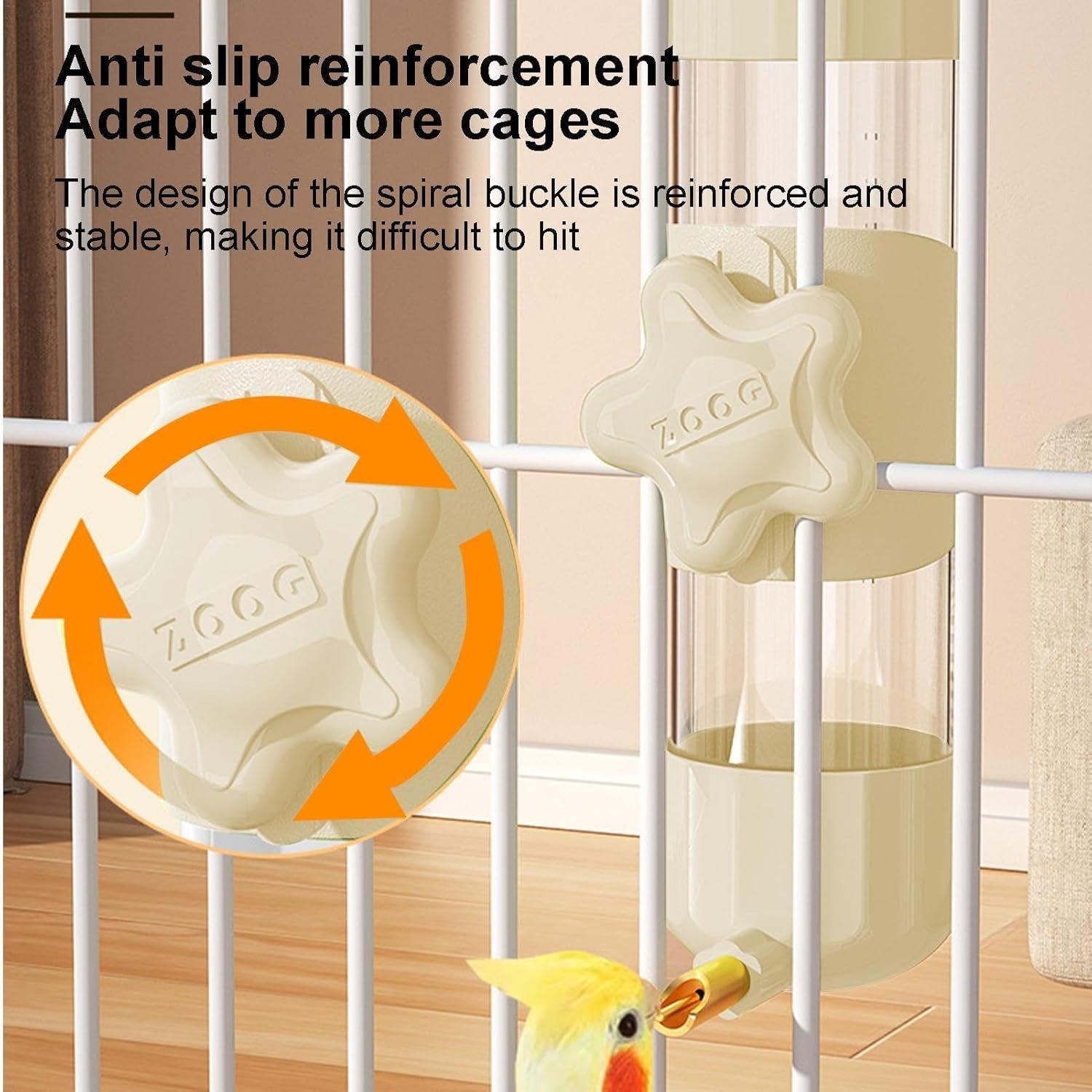 Quotent Automatic Bird Water Bottle - 200ml Dispenser for Parrots ...