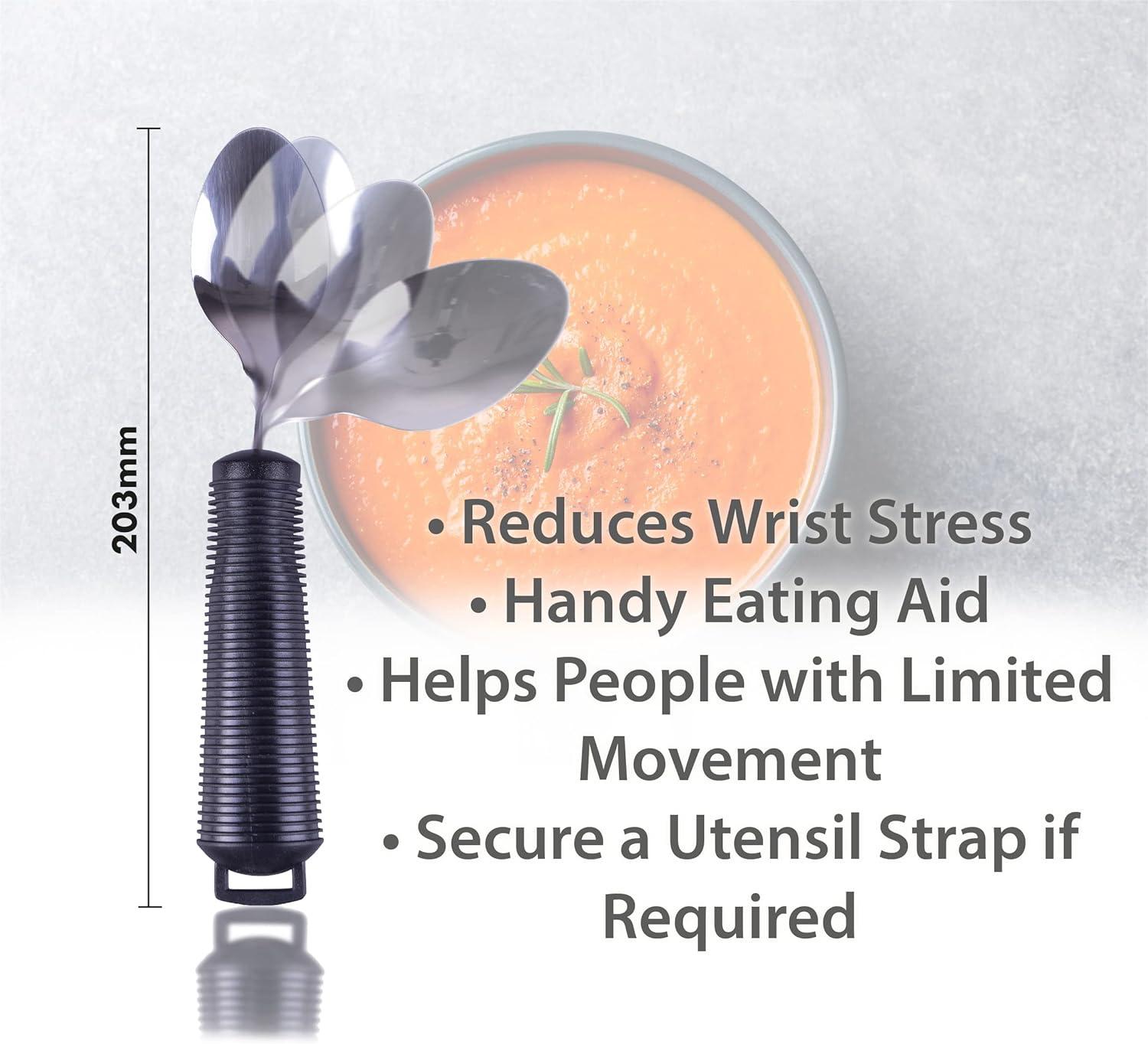 Aidapt Bendable Angled Spoon - Soft Grip Eating Aid for Arthritis ...