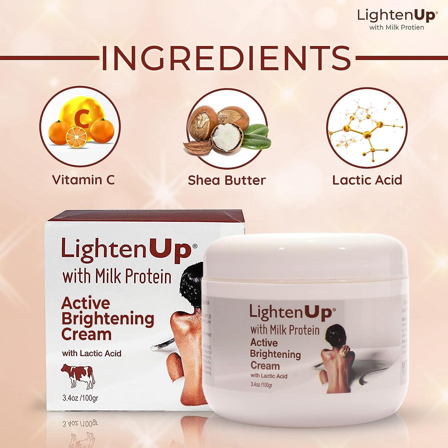 LightenUp Lactic Acid Cream 3.4 Fl oz | Brightening & Hyperpigmentation ...