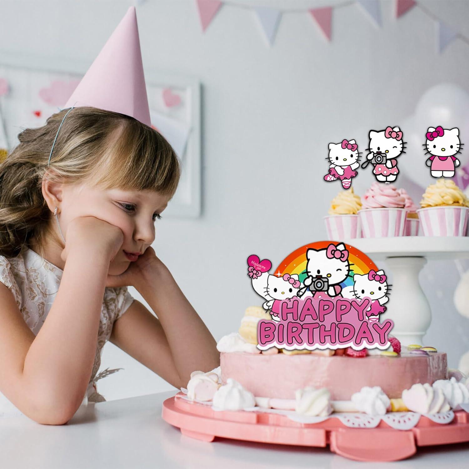 37 Pcs Birthday Cartoon Cake Topper and Cupcake Toppers Set Cupcake ...