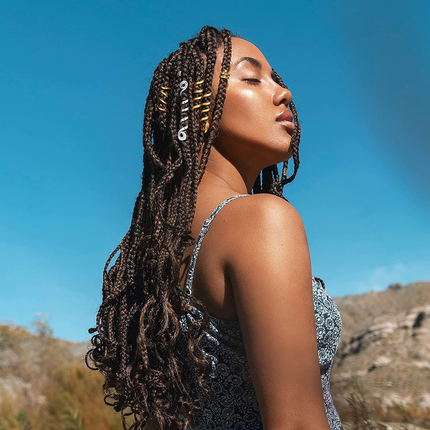 Naiska 20PCS Loc Snake Hair Jewelry for Women & Men - Gold & Silver ...