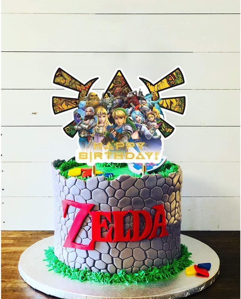 Party Supplies for Zelda Cake Topper Cupcake Toppers Theme Birthday ...