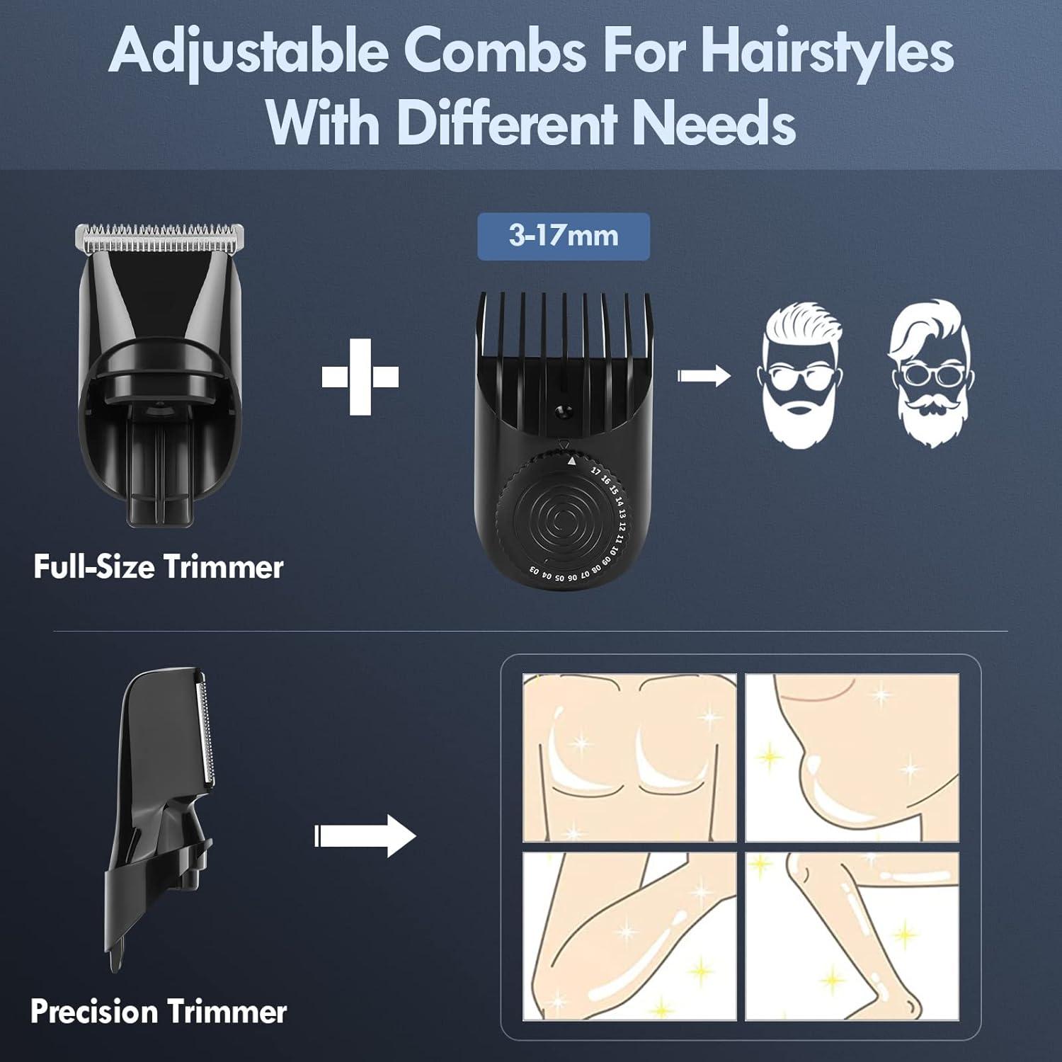 Gdundun Men's Body Shaver - 2 in 1 V-Shaped Trimmer & Intimate Razor ...