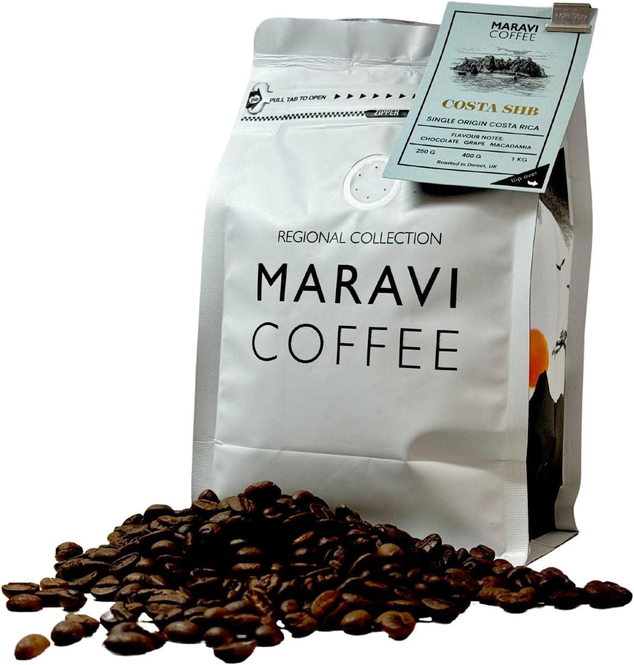Maravi Speciality Coffee - Costa Rica SHB Arabica Coffee - Drip Grind Coffee - Medium Roast ...
