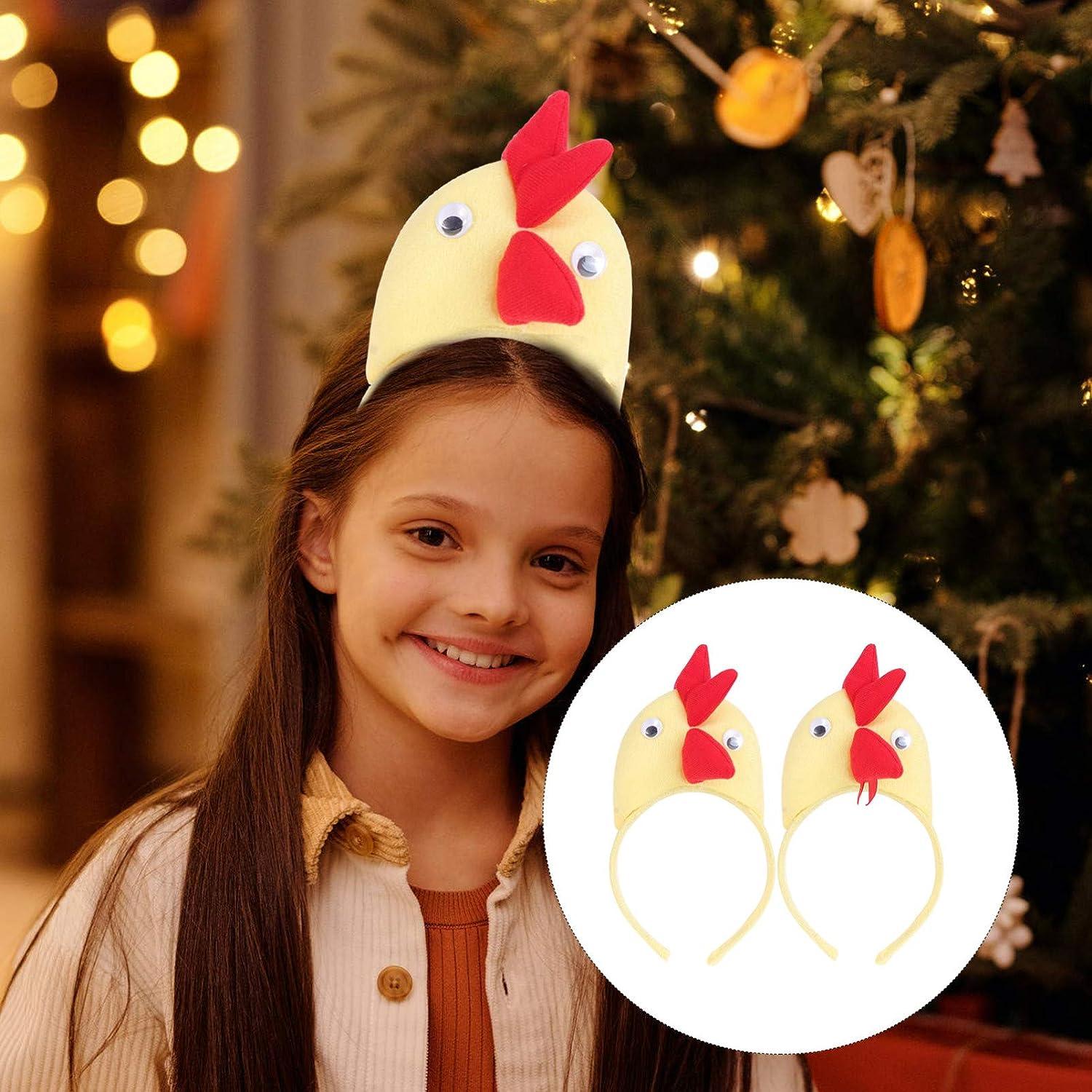 ABOOFAN Yellow Chick Rooster Headband for Kids & Adults - Easter Animal Hair Hoop