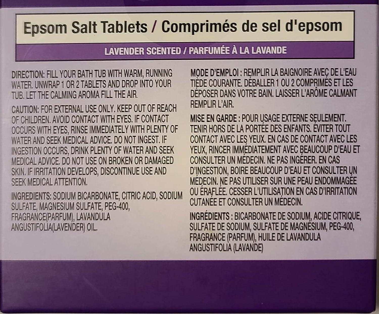 Epsom Salt Tablets - Natural Muscle Relief and Relaxation | [Brand Name ...