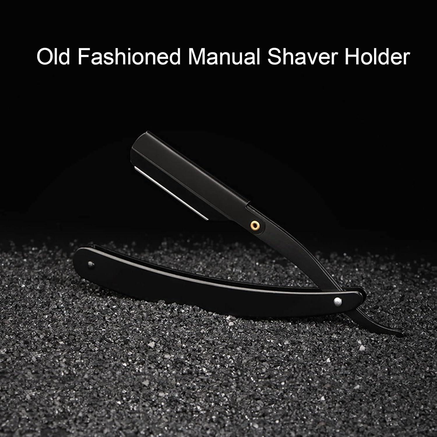Old Fashioned Stainless Steel Manual Razor Holder - Men's Straight Edge ...