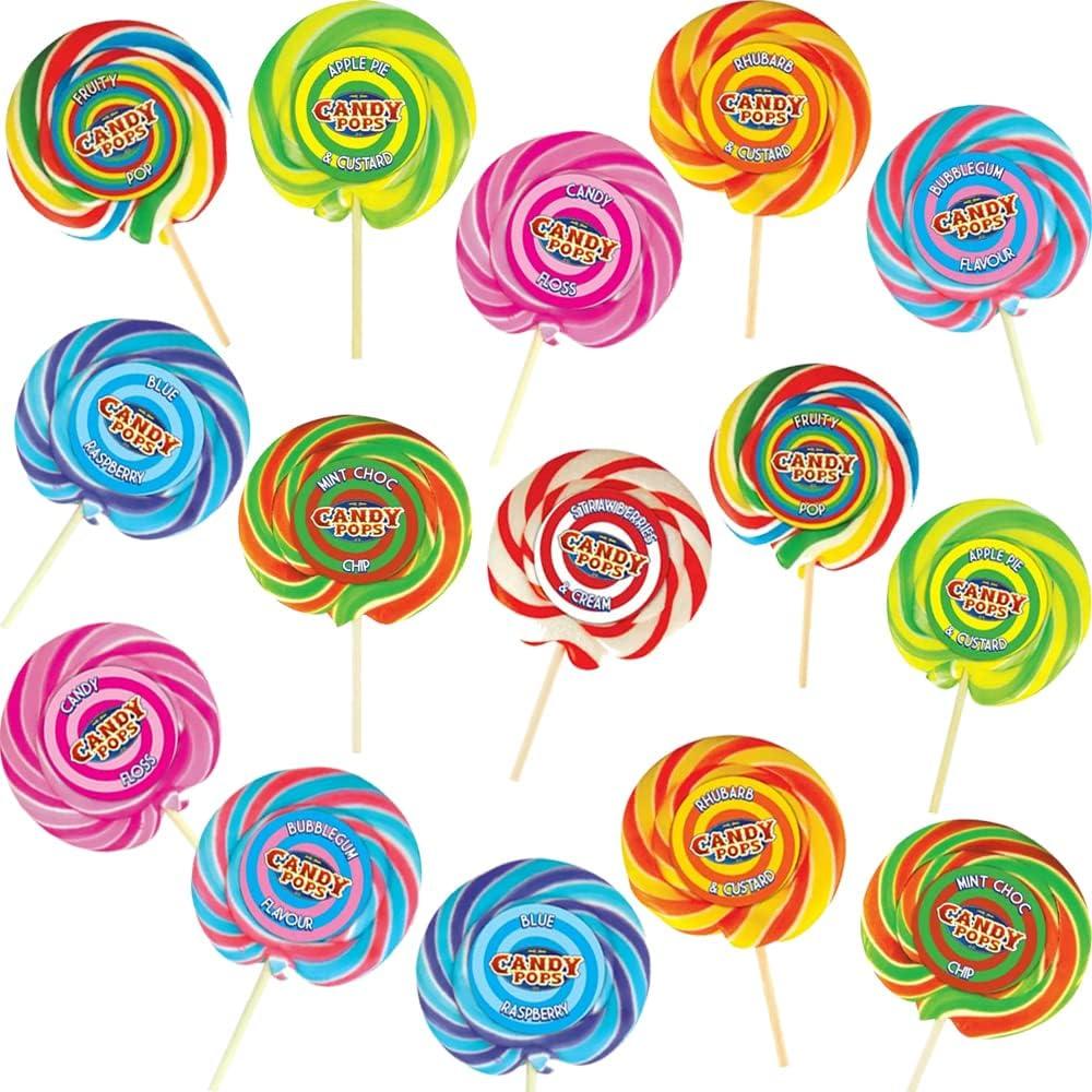 Candy Pops Large Wheel Mixed Lollipops 75g - Party Bag Sweets Cake ...