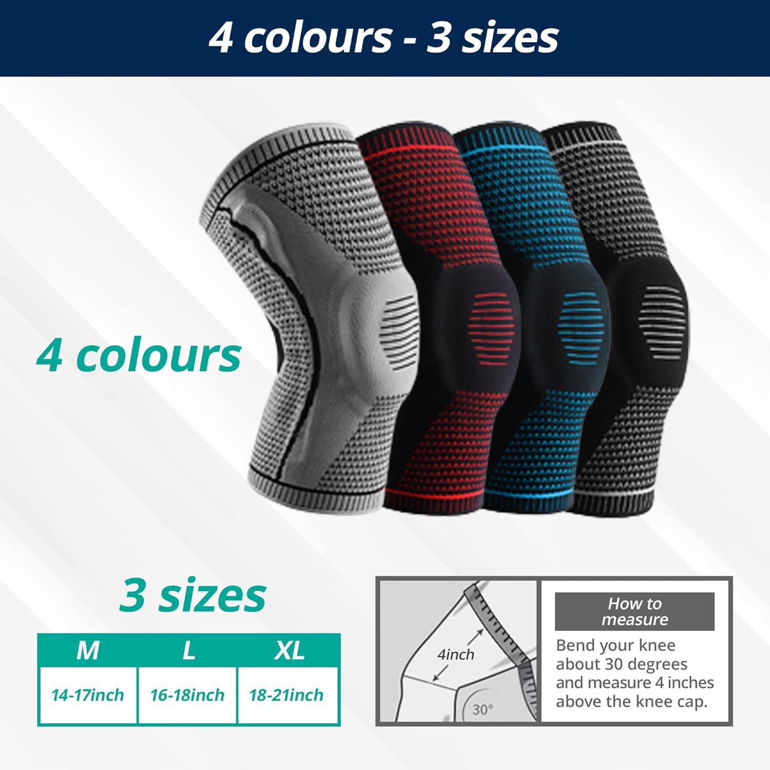 Knee Brace for Pain Relief | Compression Knee Sleeve with Stabilizers ...