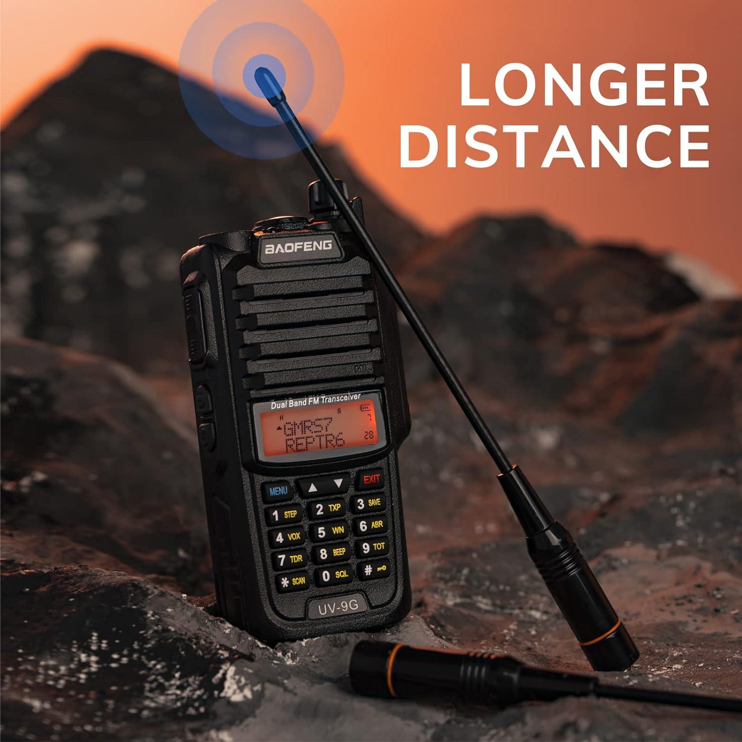 Baofeng UV-9G GMRS Radio (2 Pack) | Waterproof Two Way Radios with ...