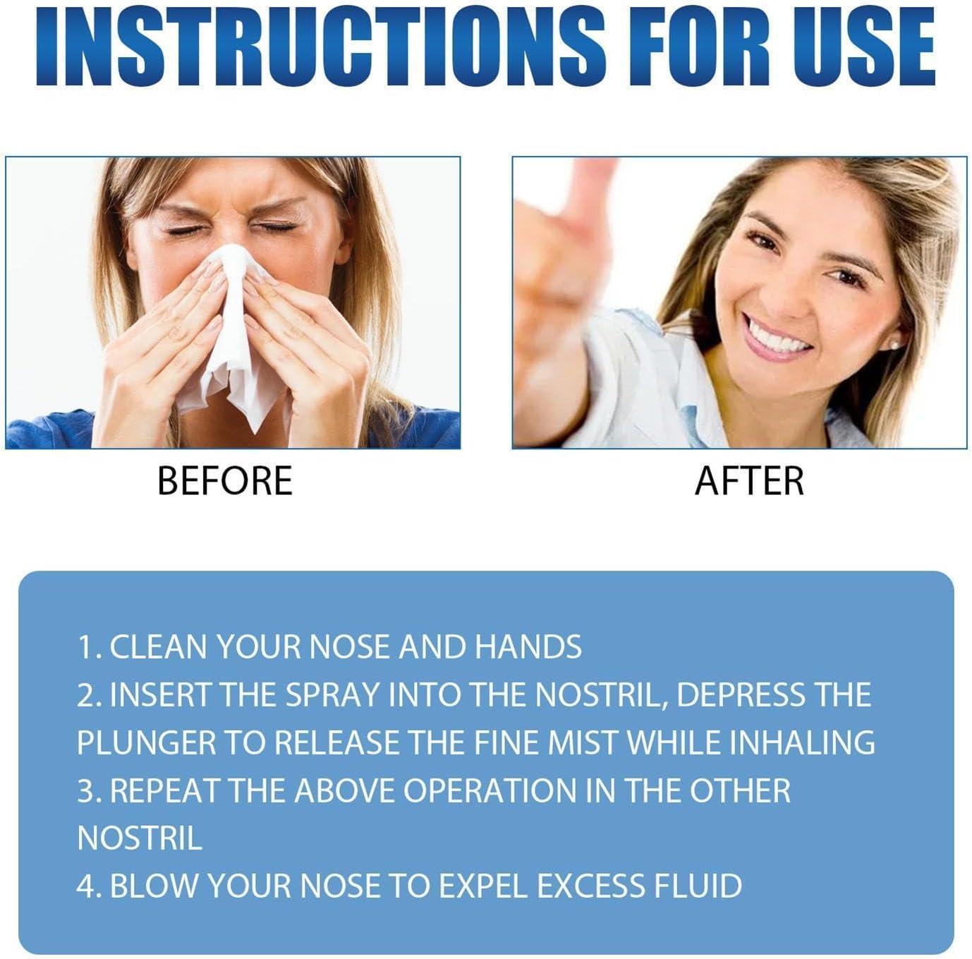 Nose Spray Soother Nasal Spray Nasal Spray for Sinus Protection Fast-Acting Nose Cleaning Spray ...