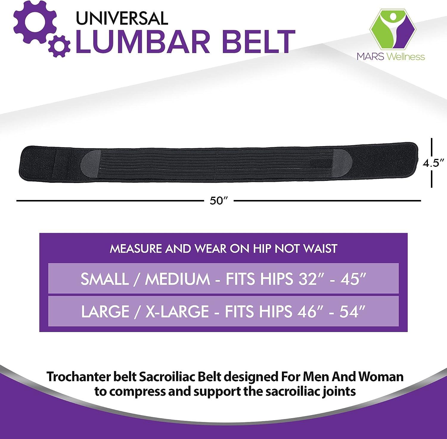 Sacroiliac Support Hip Belt for Men and Women - Small/Medium Size for ...