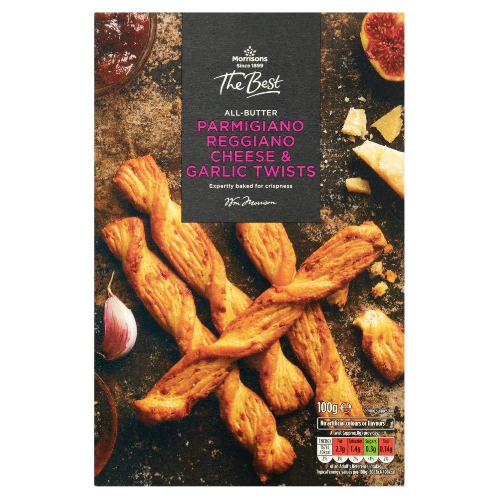 Morrisons All-Butter Cheese & Garlic Twists 100g | Buy Now with Express ...