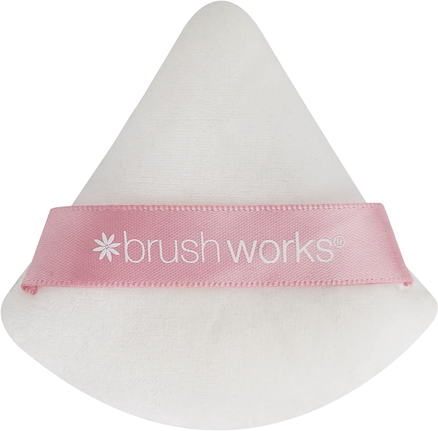 Brushworks Triangular Powder Puff Duo - Professional Makeup Applicator ...