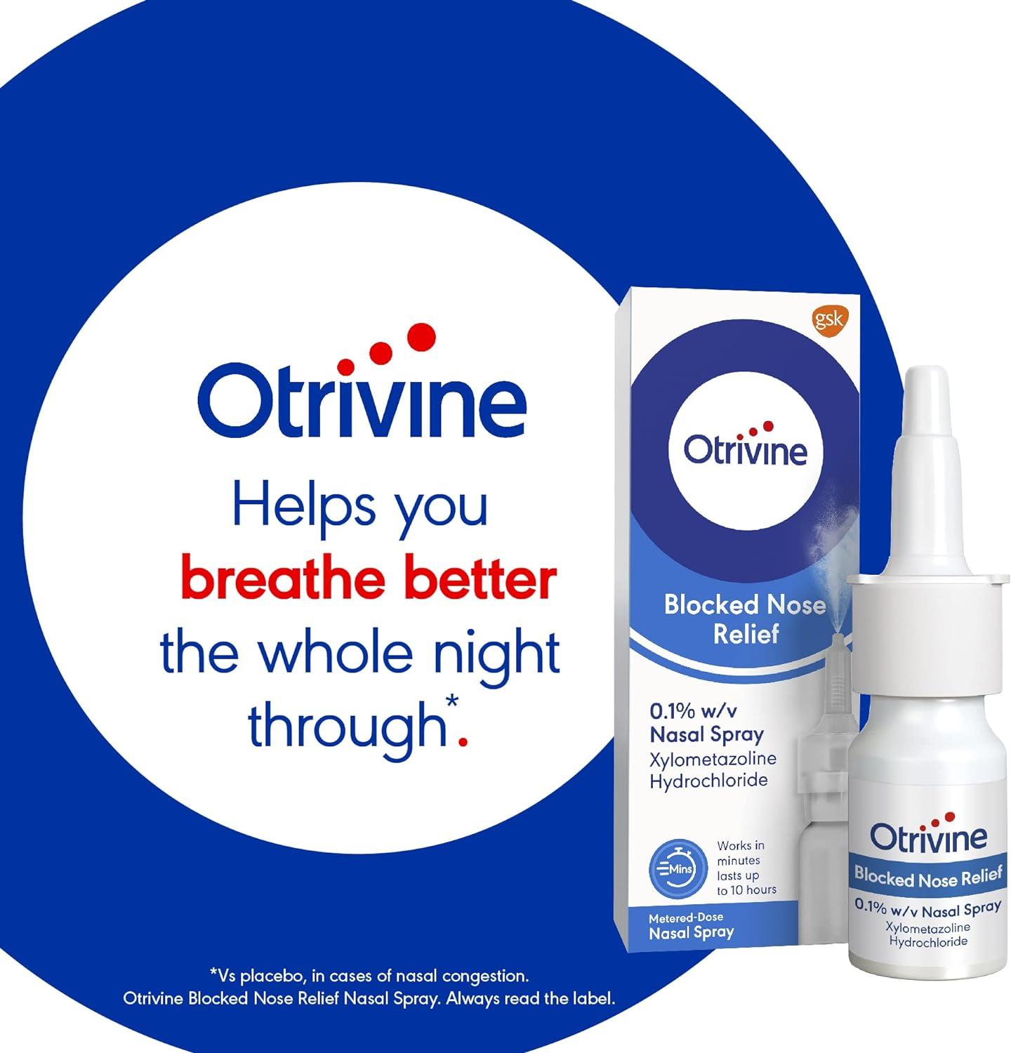 Otrivine Congestion Relief Nasal Spray 10ml - Fast-Acting Nasal ...