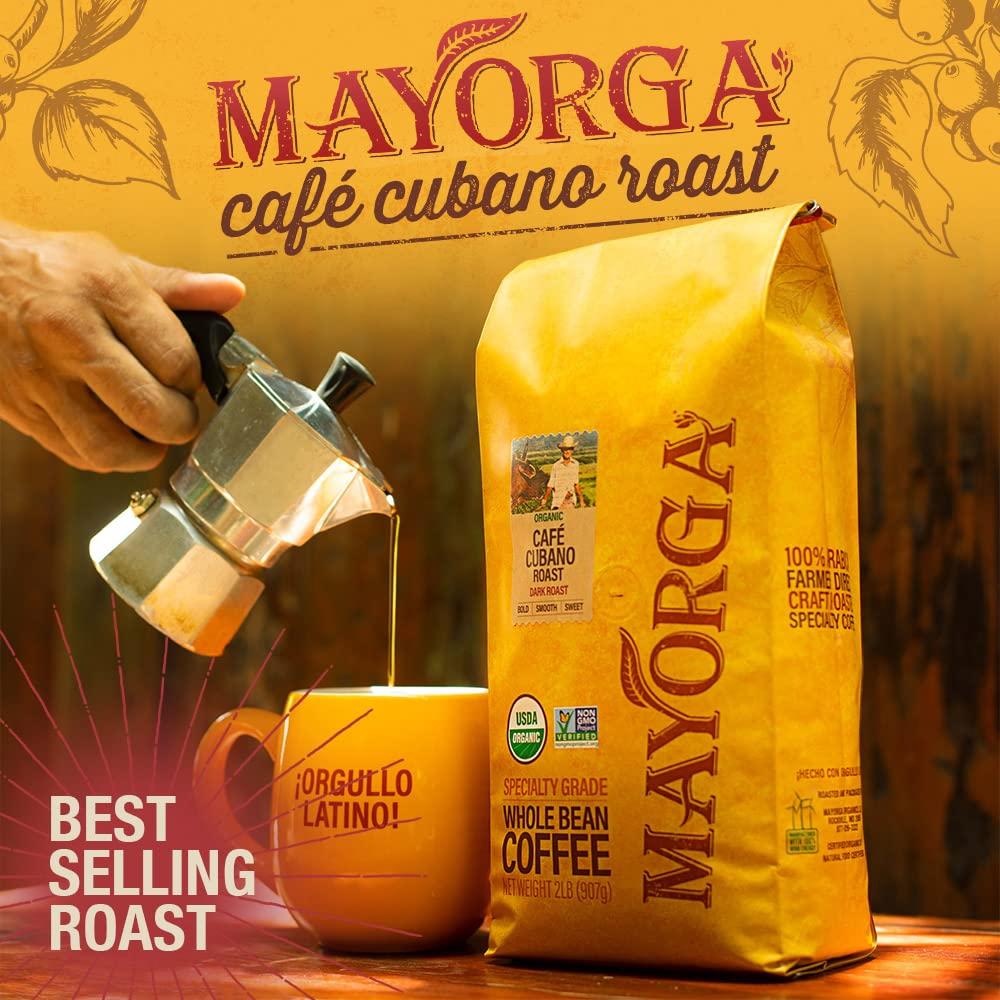 Mayorga Coffee Caf Cubano Roast - Specialty-Grade Organic Coffee | 100% Arabica Beans | Non-GMO ...