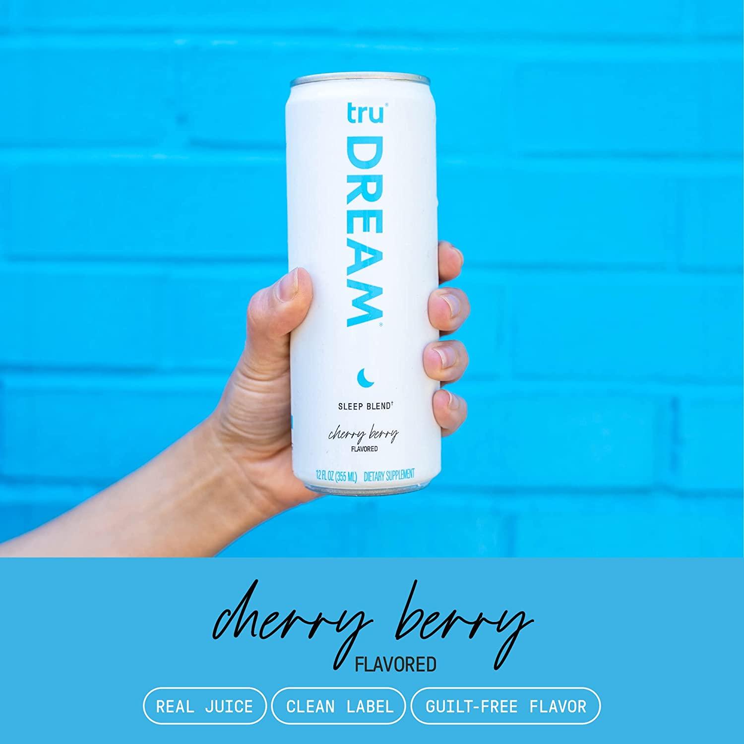 Tru Dream Sparkling Water Sleep Blend Calm Drink with Melatonin, GABA ...