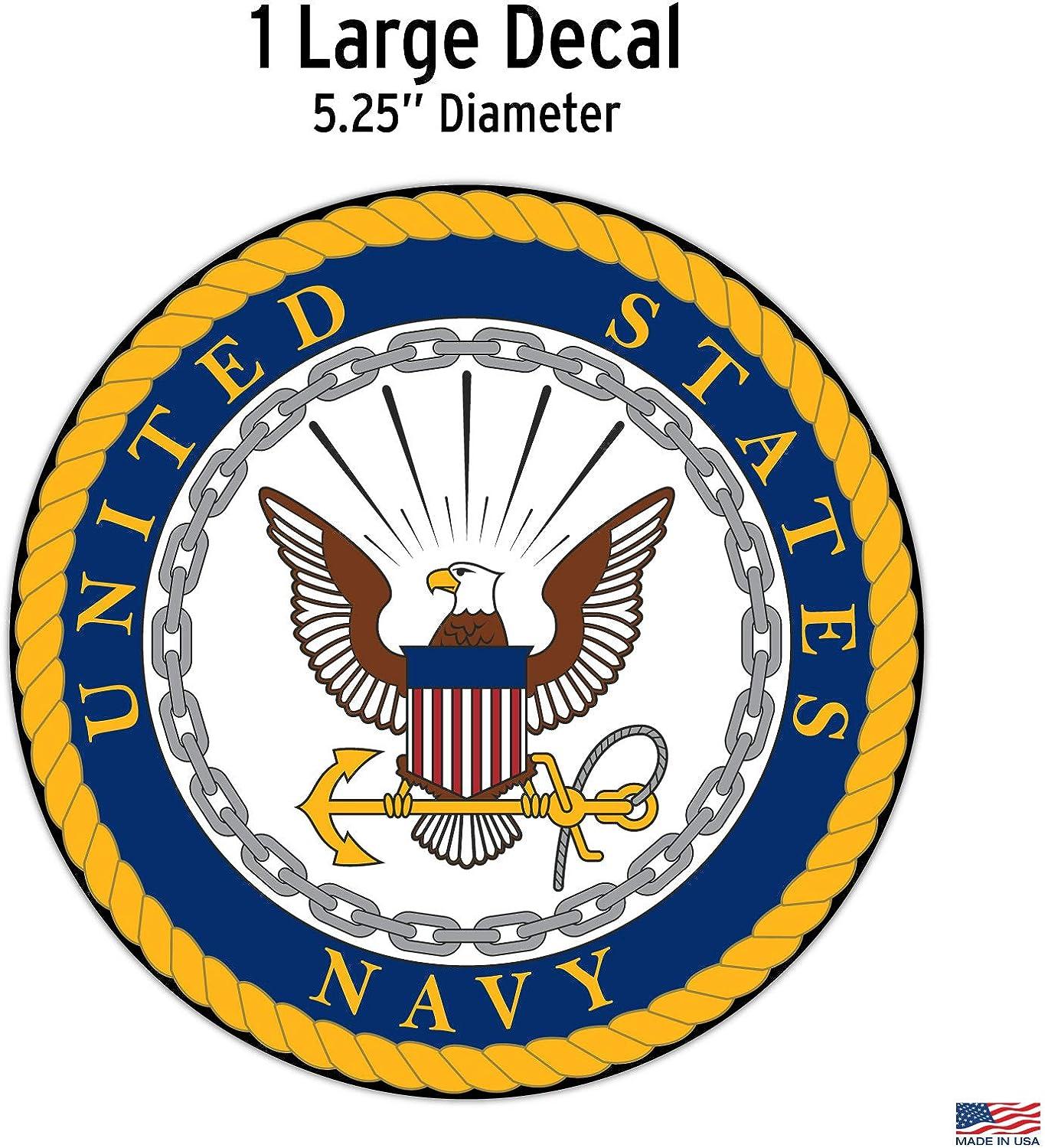 Officially Licensed US Navy Decal - Large Military Sticker for Car ...