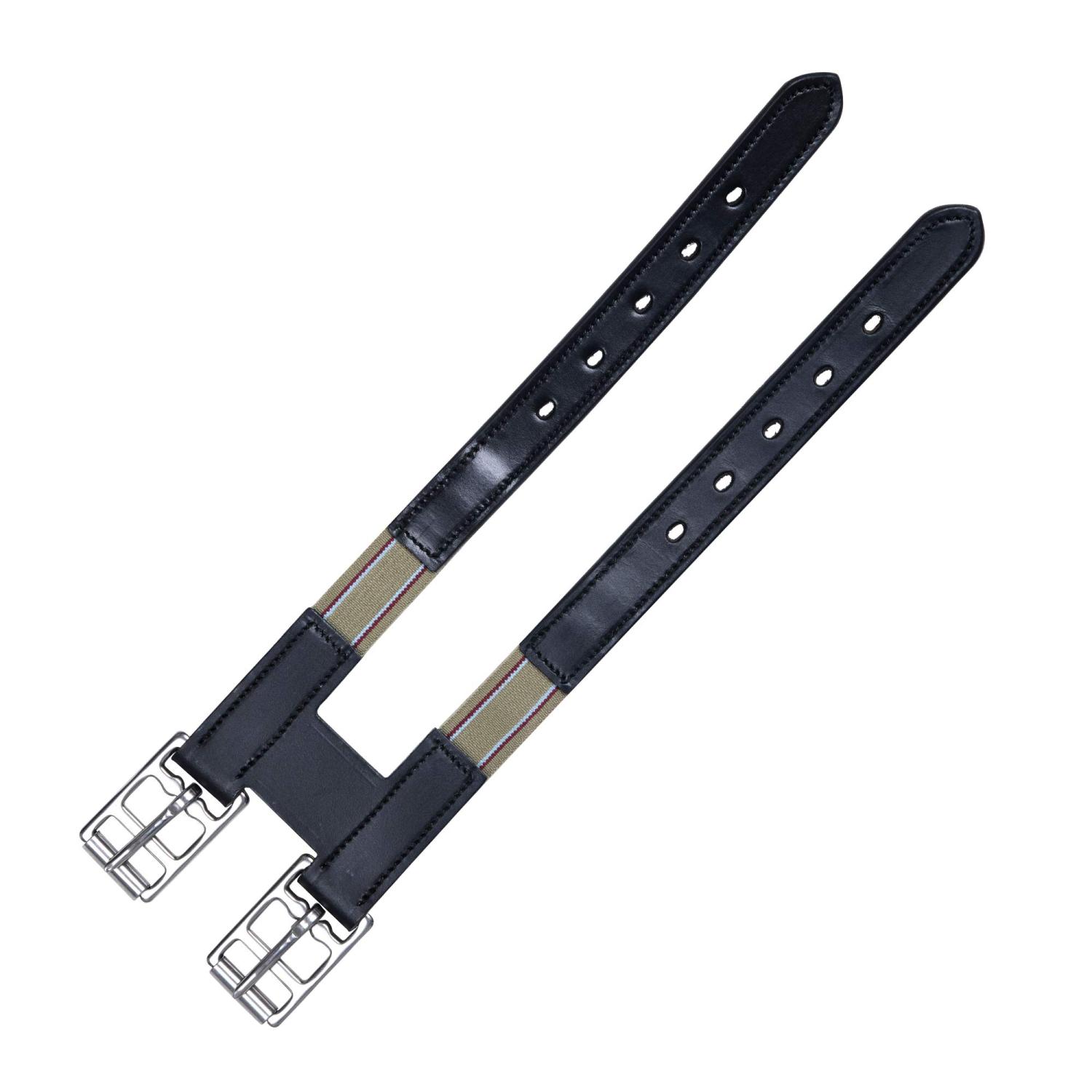 SIE EQUESTRIAN Leather Elastic Girth Extender - Black | Adjustable ...