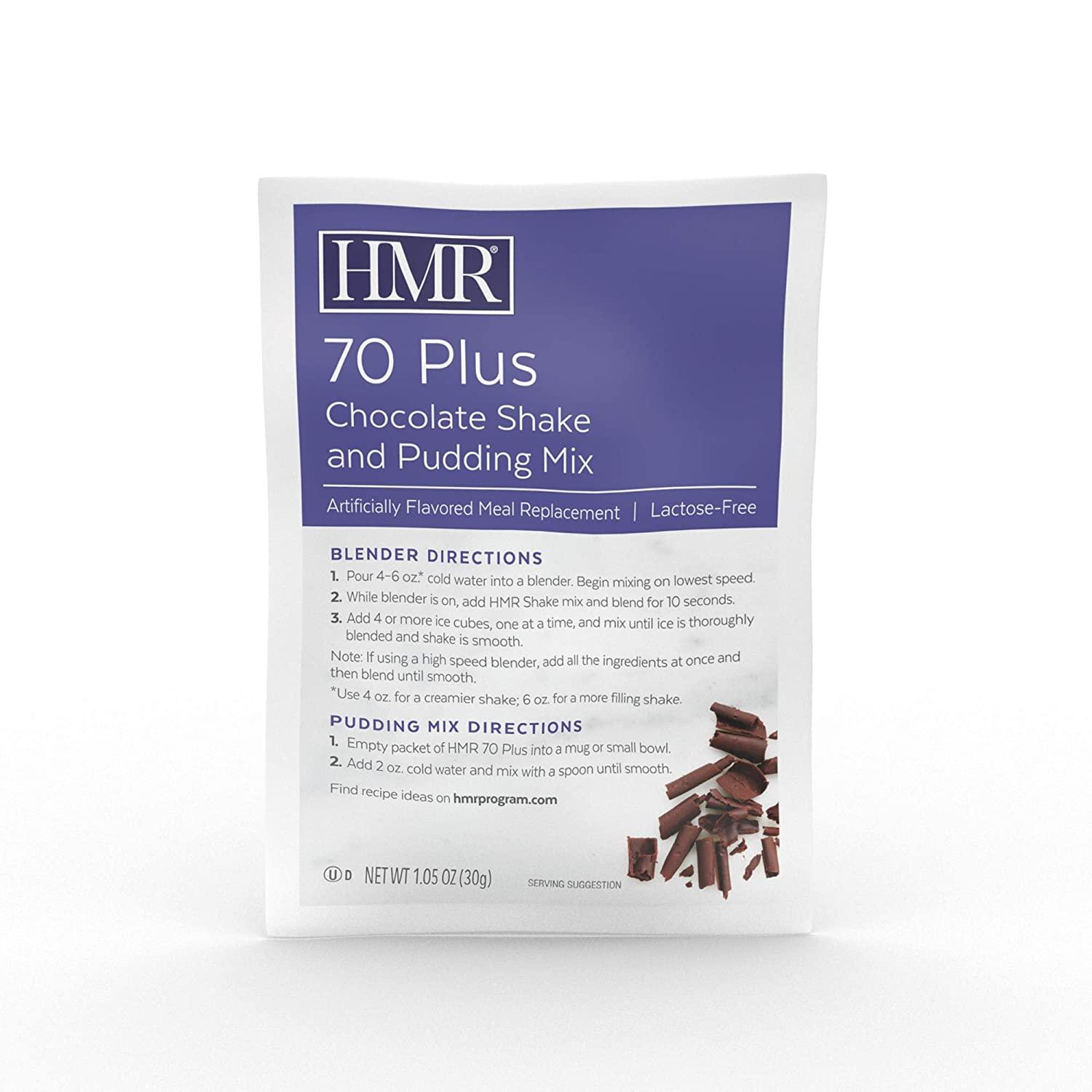 HMR 70 Plus Chocolate Shake & Pudding Mix - 15g Protein, Lactose-Free ...