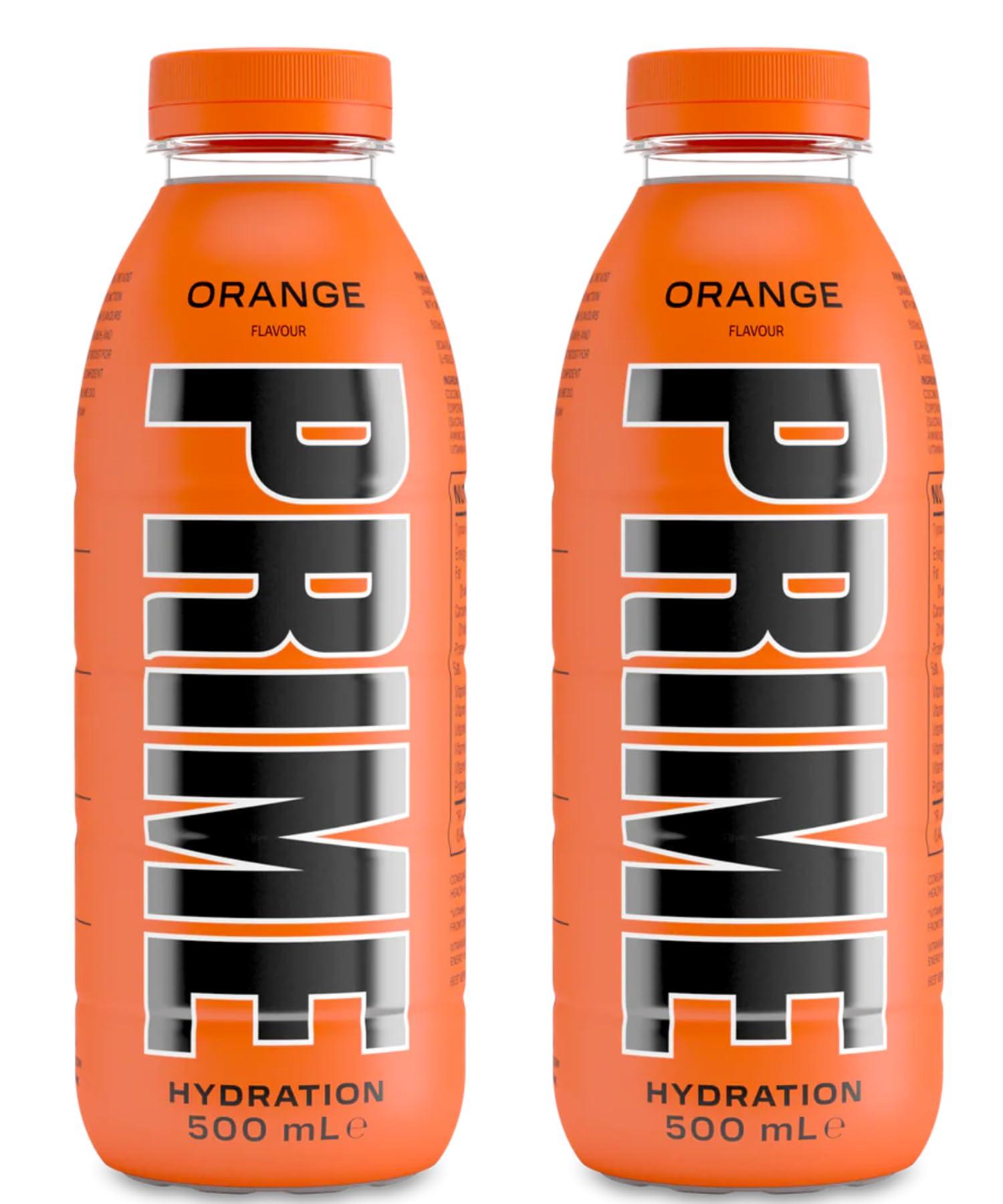 Prime Hydration Orange - (Pack of 2) By Logan Paul & KSI - 2 x 500ml ...