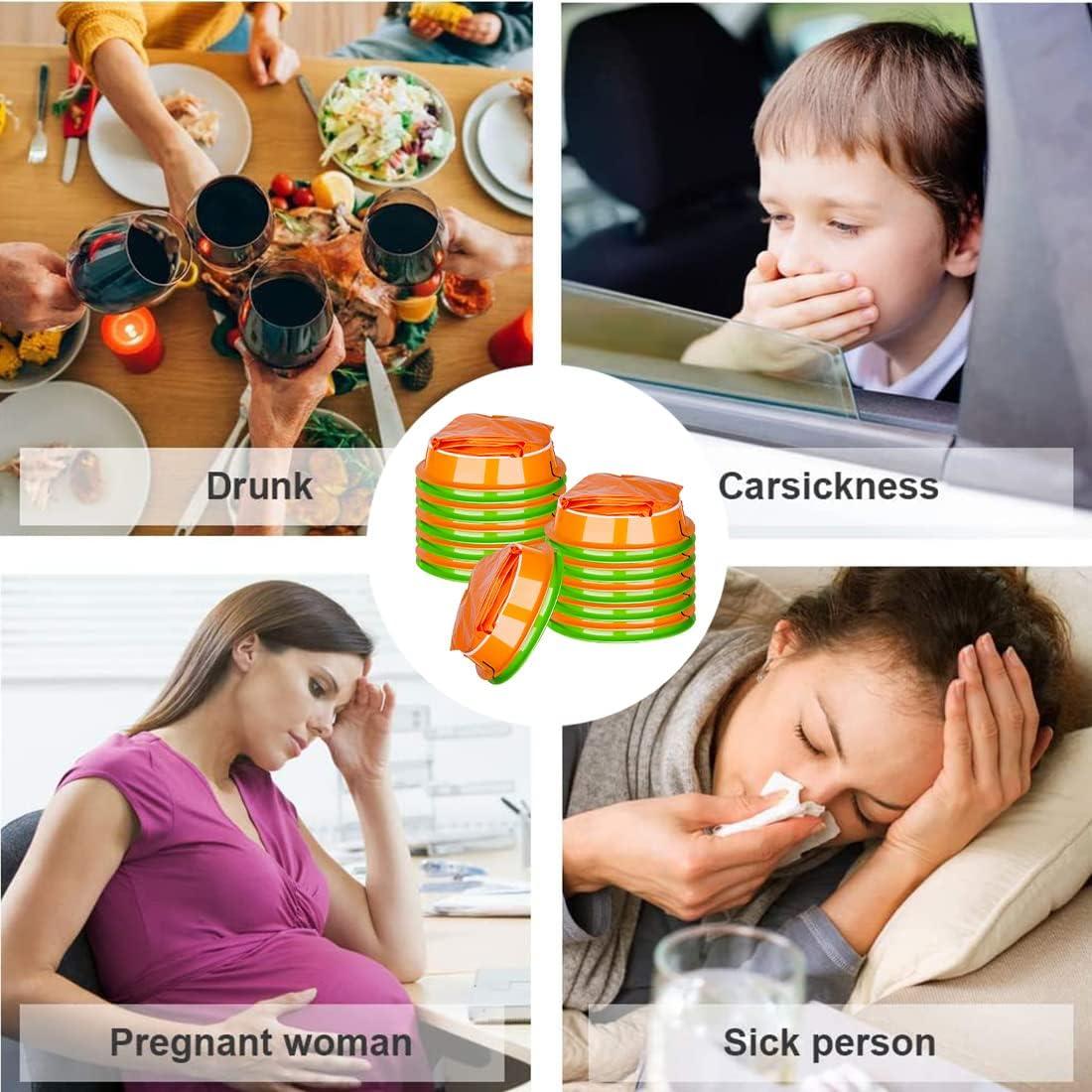 Disposable Vomit Bags - 16 Pack 1000ml Emesis Bags for Travel, Motion ...