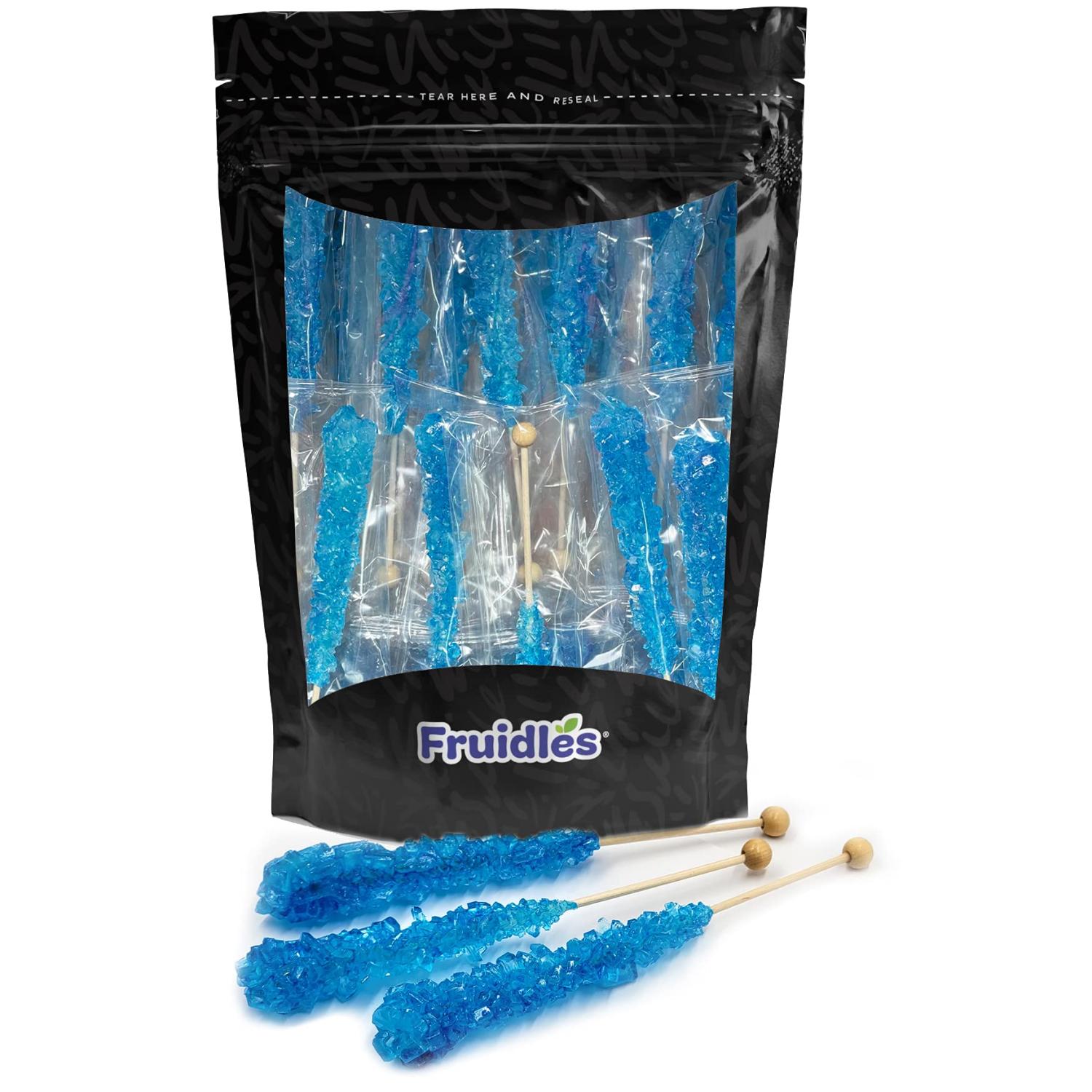 Raspberry Rock Candy Lollipops - 6 Count Pack of Individually Wrapped ...