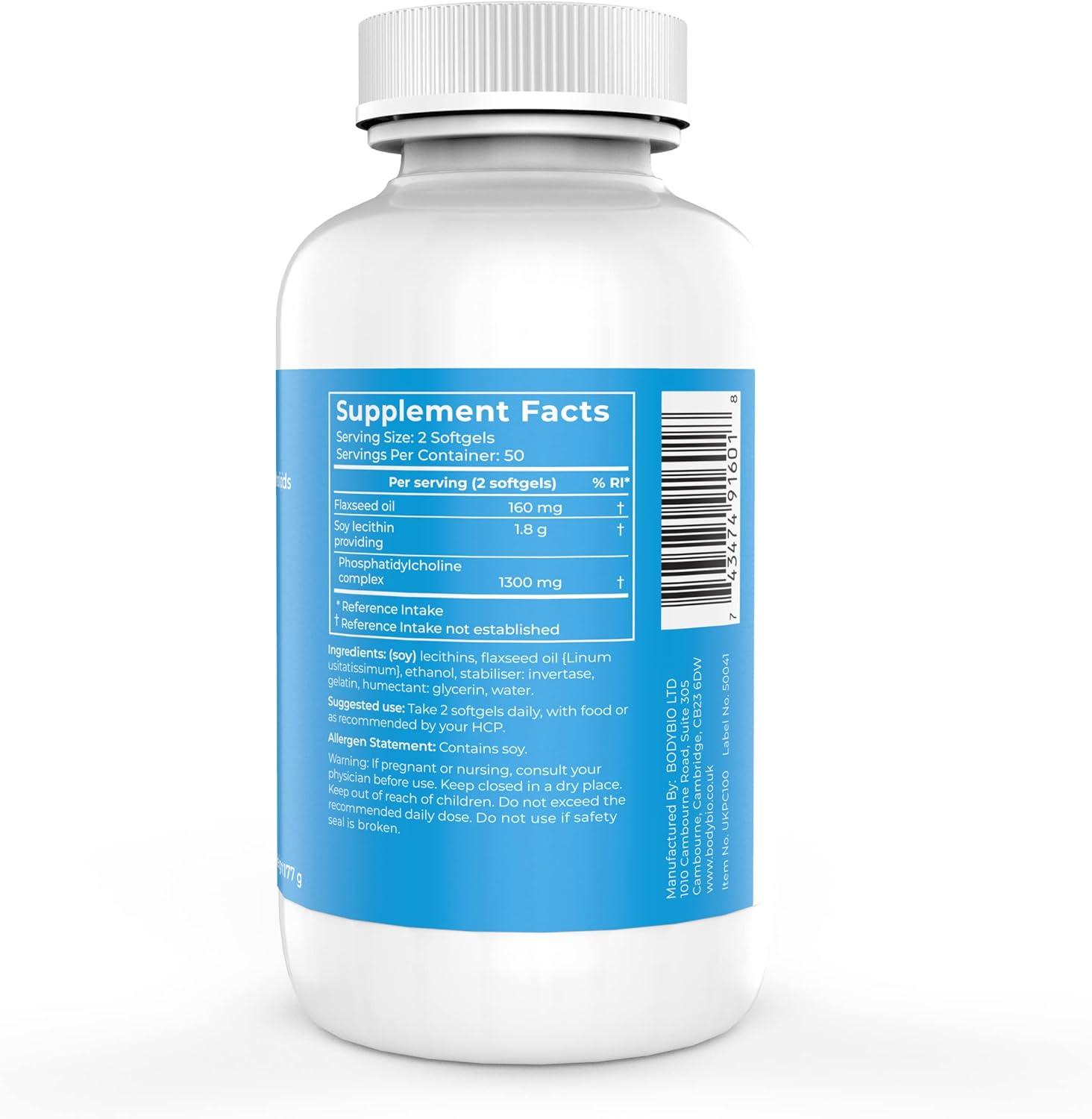 BodyBio PC Phospholipids & Flaxseed Oil | Liposomal Formula | High ...