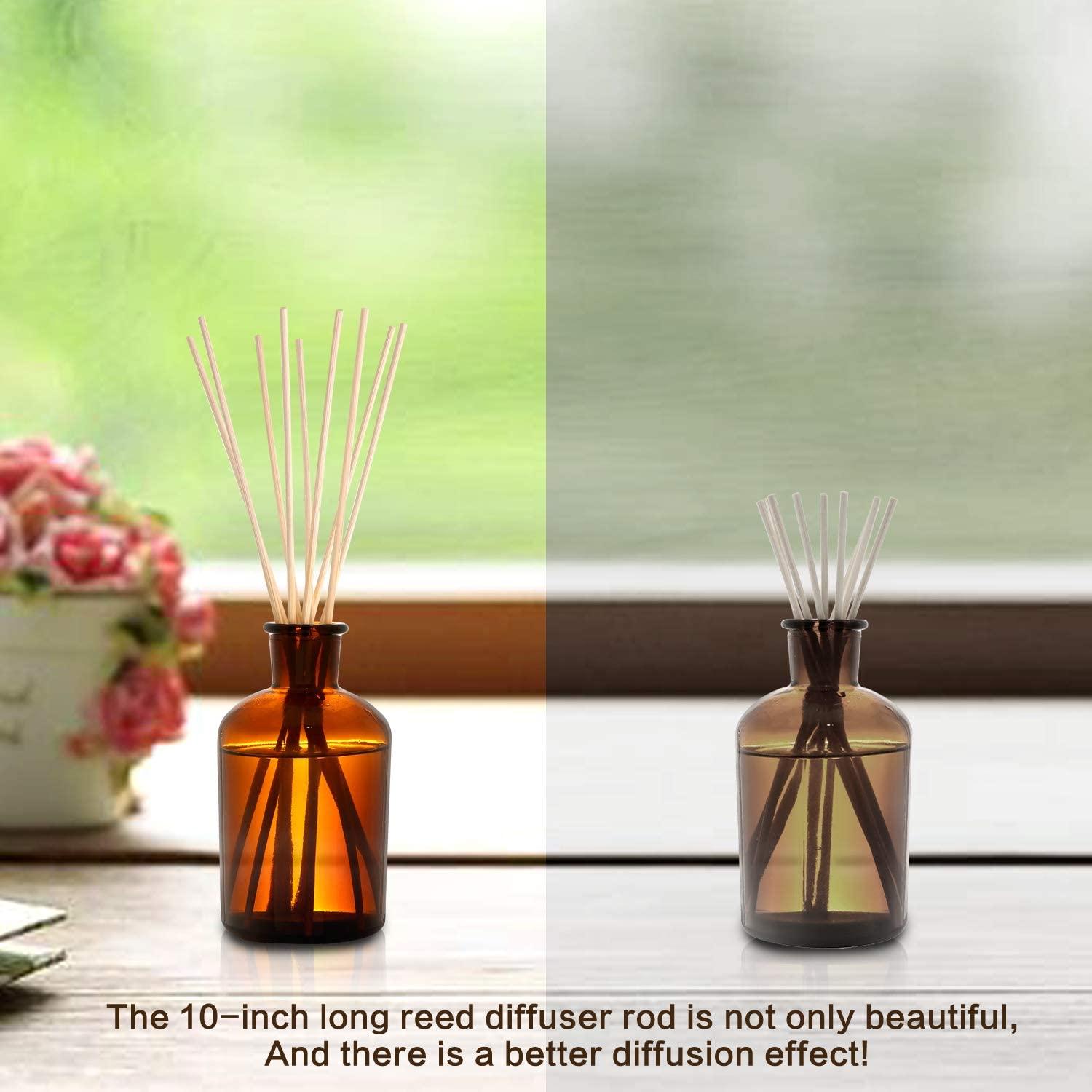 120PCS 10 Inch Natural Rattan Wood Reed Diffuser Sticks - Essential Oil ...