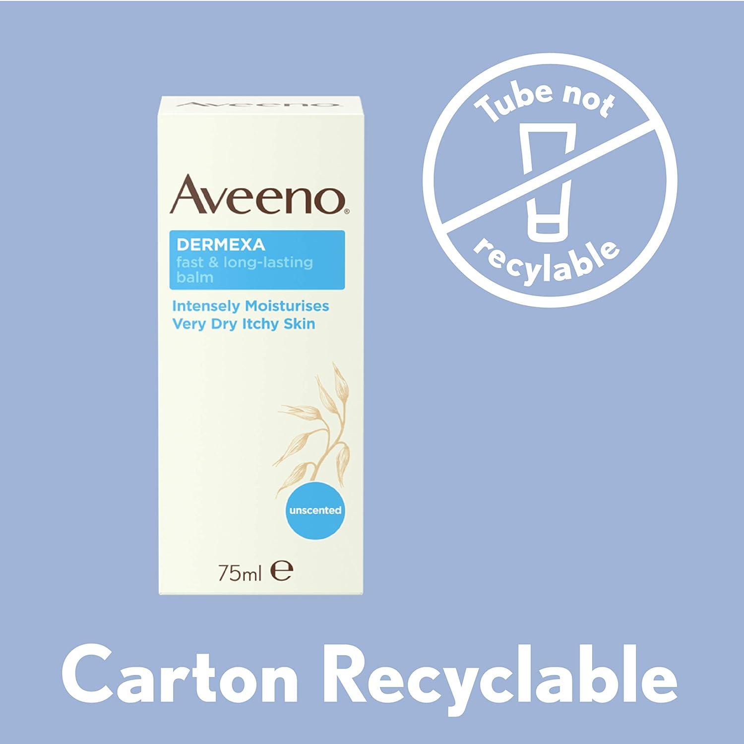 Aveeno Dermexa Fast Soothing Balm for Very Dry, Itchy and Eczema Prone ...