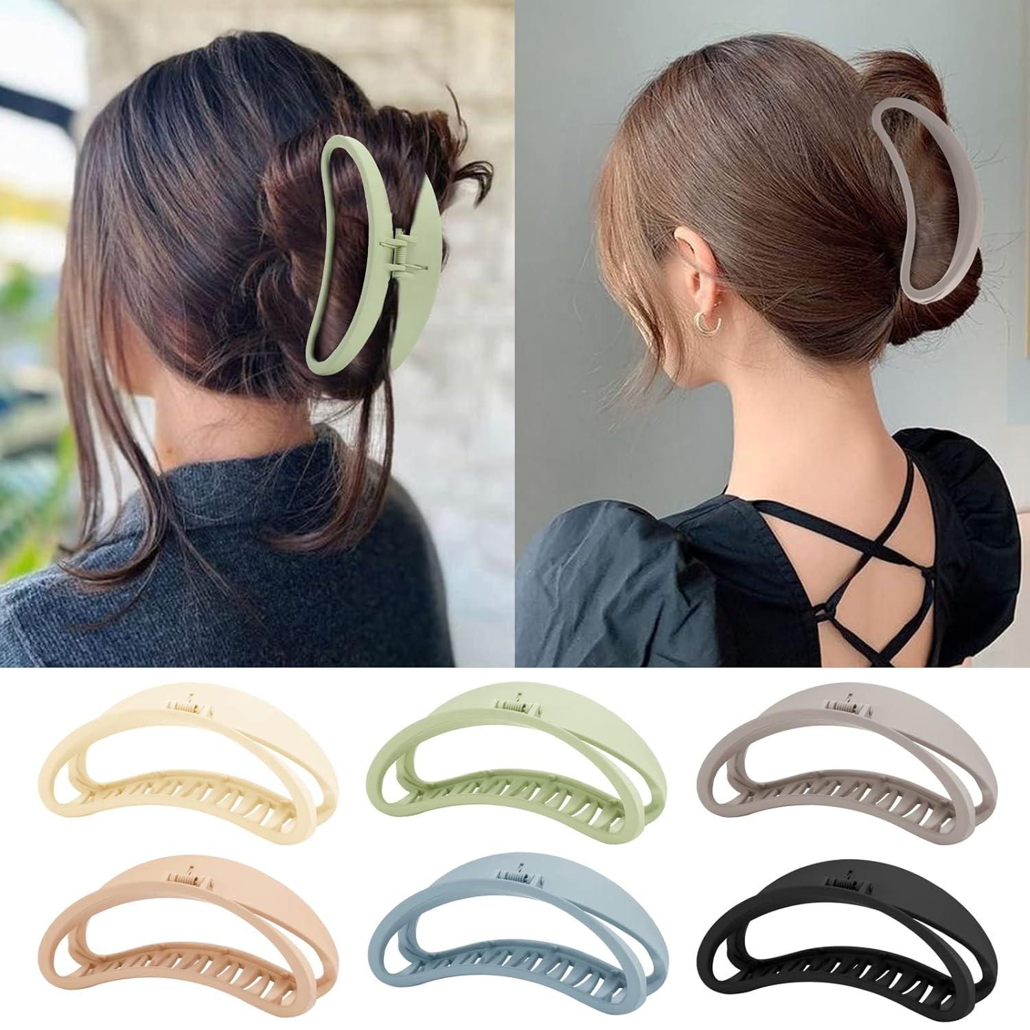 6 Pack Extra Large Hair Claw Clips for Thick Hair - Matte Finish ...
