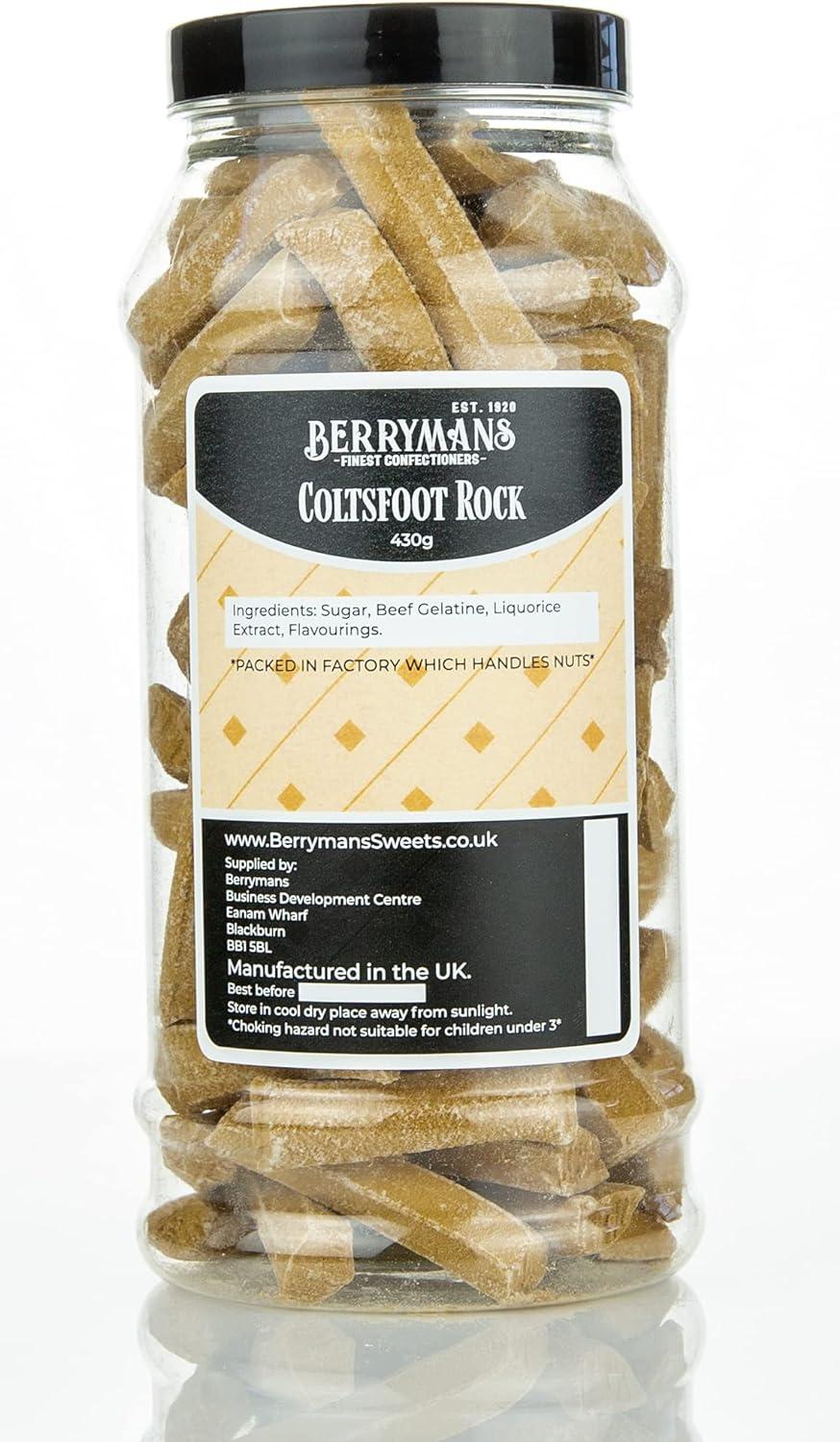 Original Coltsfoot Rock Retro Sweets Gift Jar by Berrymans Sweet Shop ...