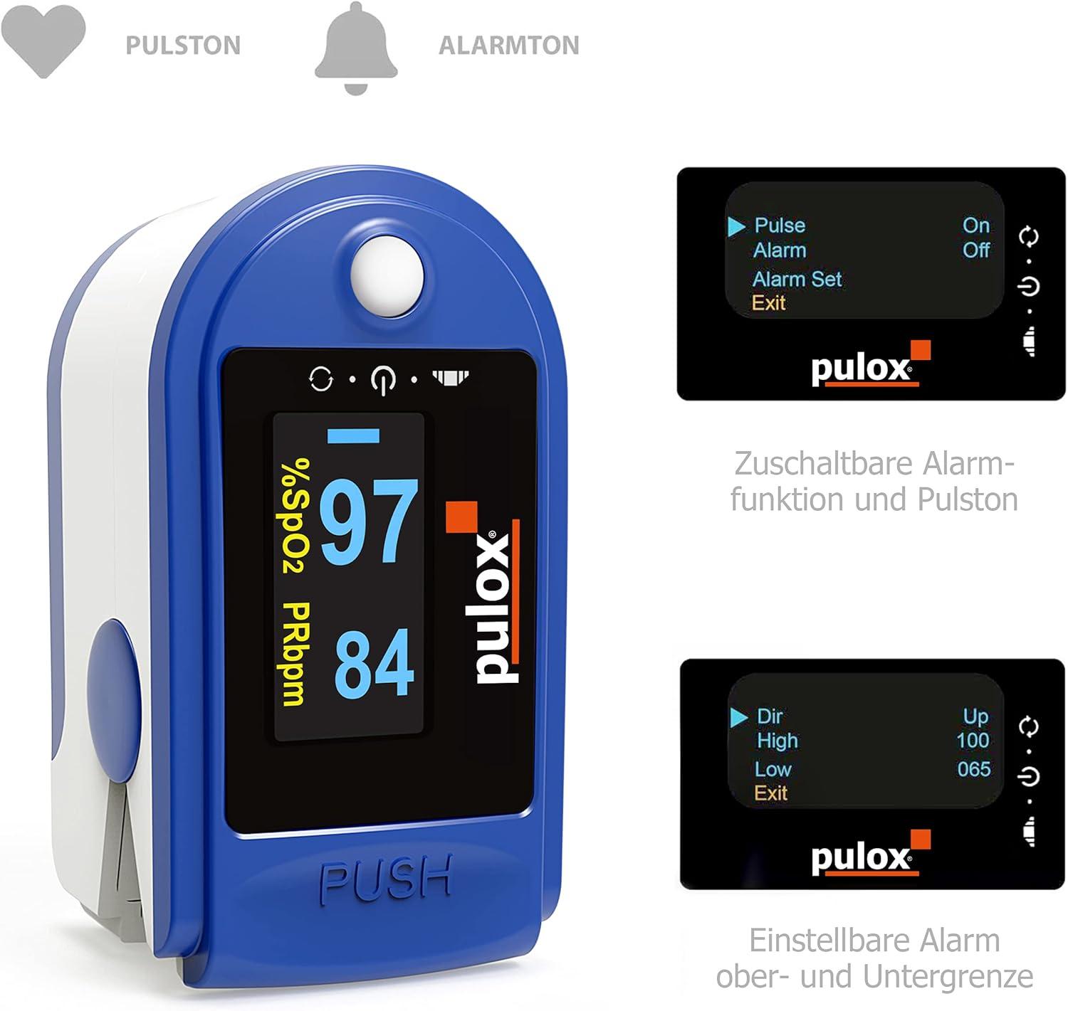 Pulse Oximeter Pulox PO-200A Solo - Accurate Pulse & Oxygen Saturation ...