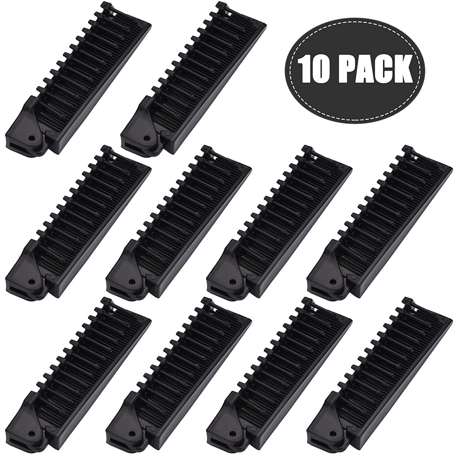 10-Piece Portable Travel Folding Comb and Brush Combo in Black ...