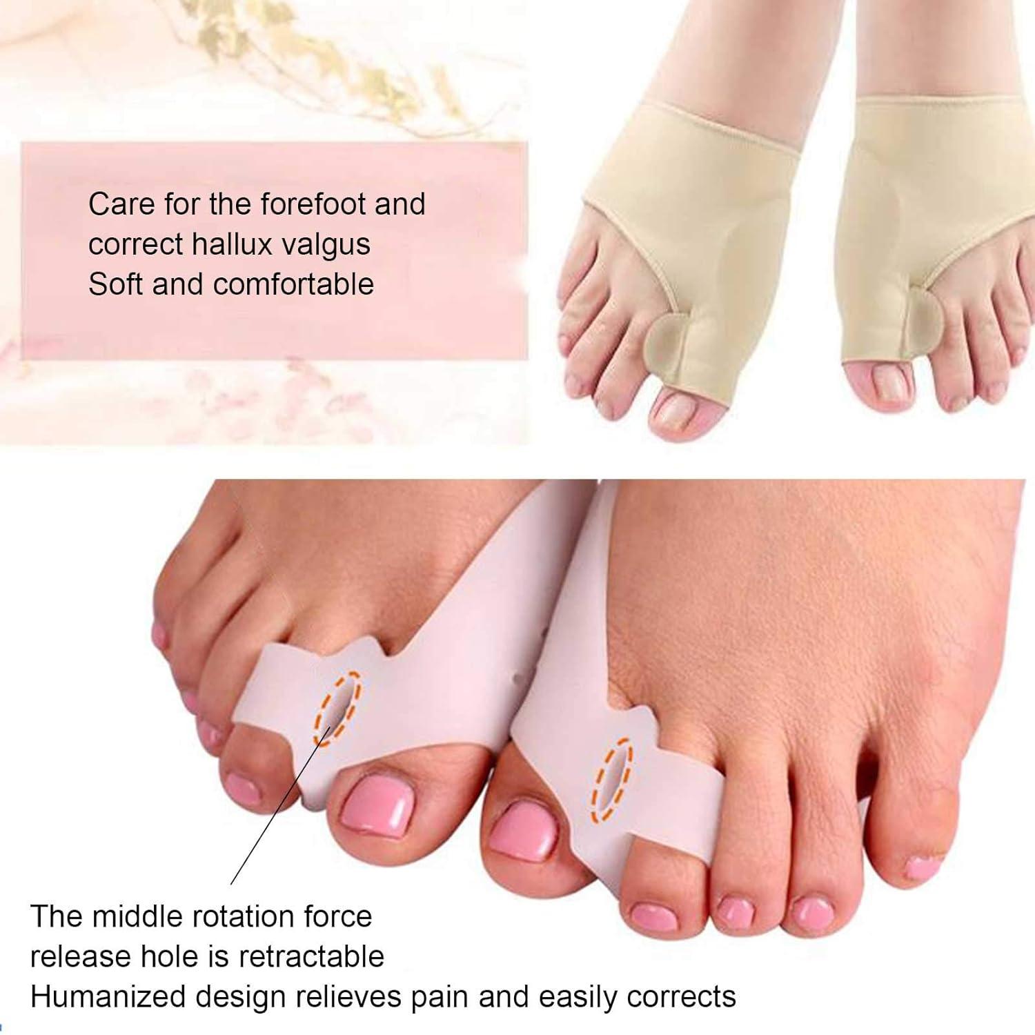 Bunion Corrector Kit - 3 Pairs Silicone Toe Separators & Orthopedic ...