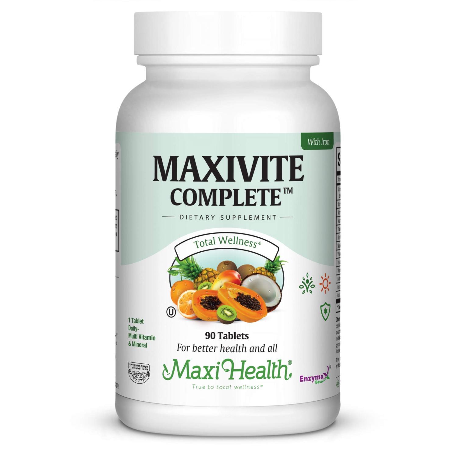 Maxi Health MAXIVITE Complete Multivitamin & Mineral with Iron 90 ...