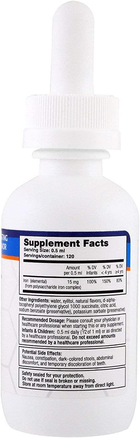 Iron Up Liquid Iron Supplement - A.C. Grace - Grape Flavor 2 fl oz (60 ...