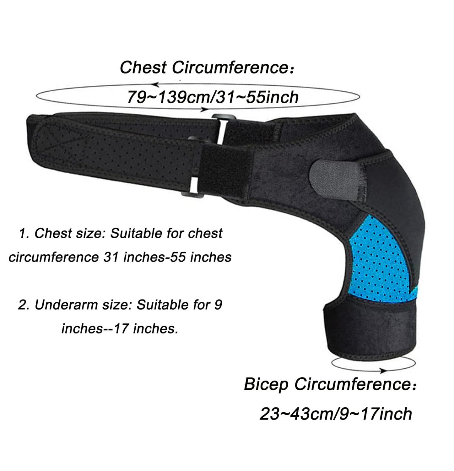 Adjustable Neoprene Shoulder Support Bandage - Unisex Fits Left & Right ...