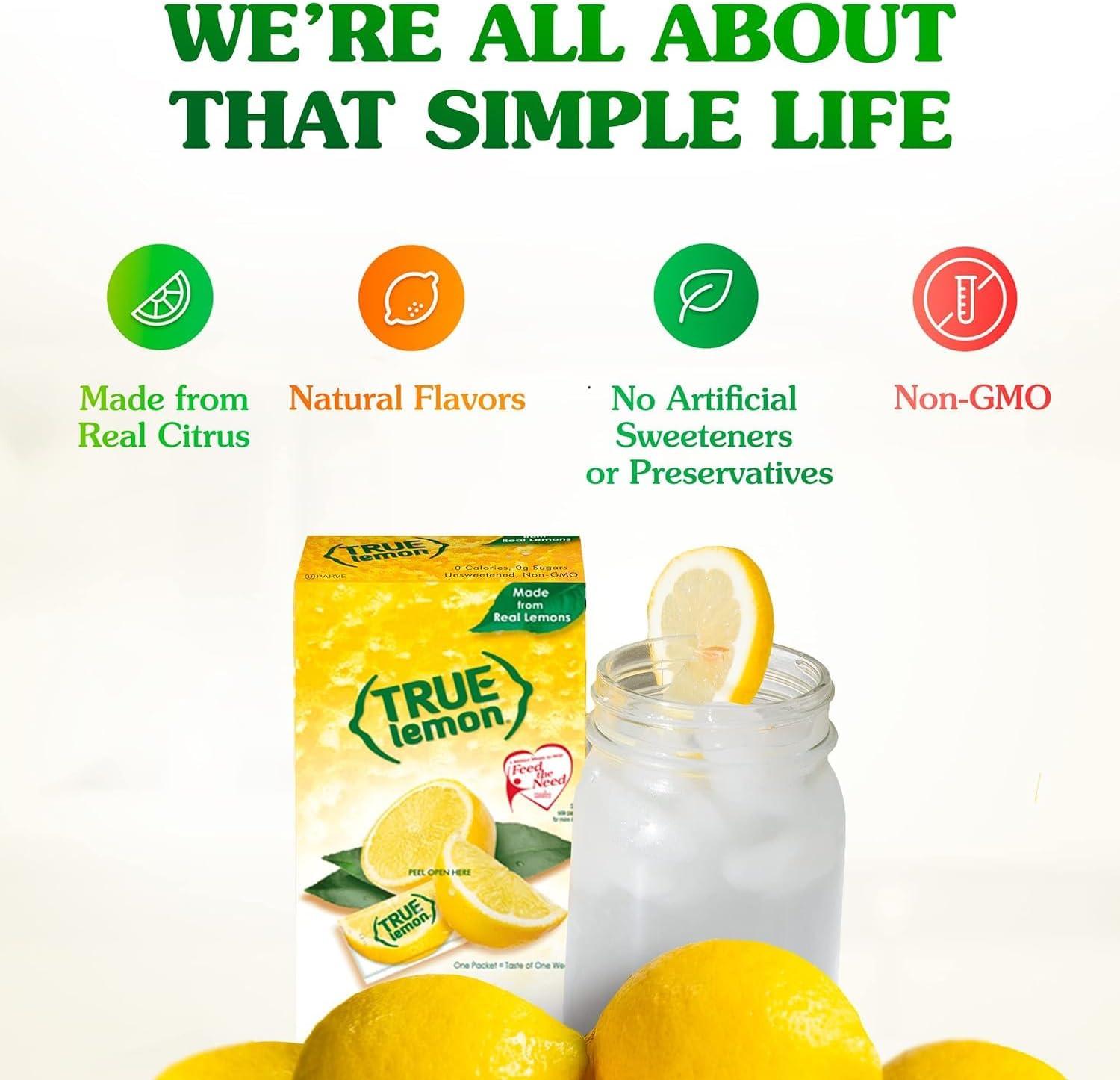 TRUE LEMON Water Enhancer (128 Packets Each Flavour) | Zero Calorie ...