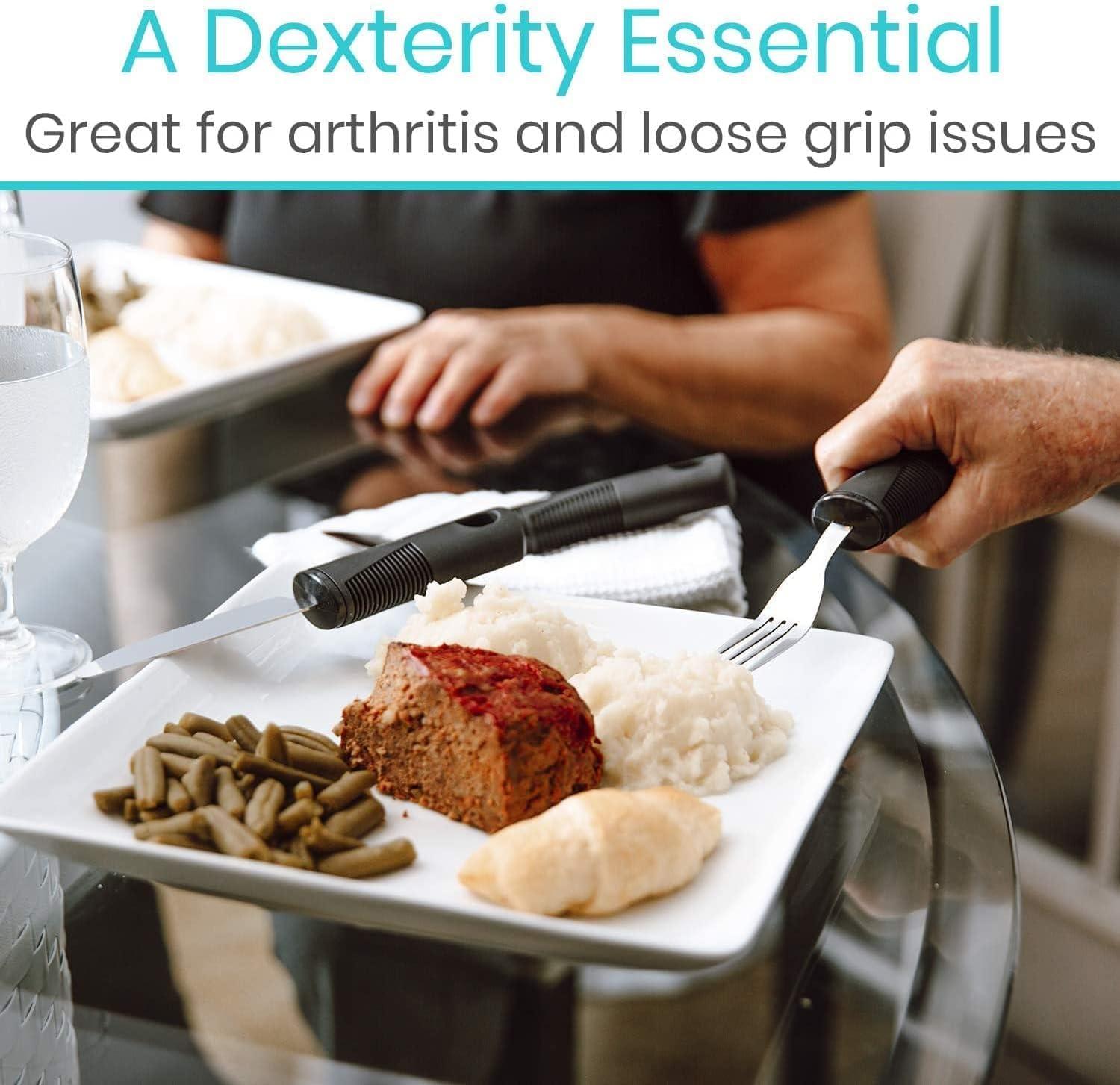 Easy Grip Extra Wide Bendable Cutlery Set for Elderly and Disabled ...