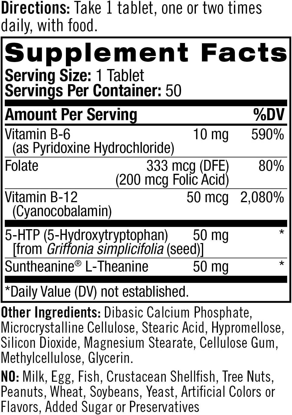 Natrol 5-HTP Mood Positive Tablets - 50 Count for Enhanced Mood ...