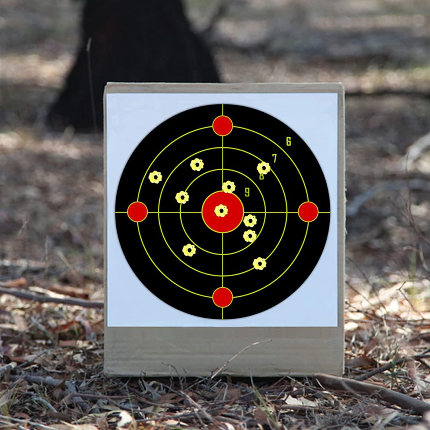 12 Inch & 7 Inch Self Adhesive Shooting Targets - Splatter Reactive ...