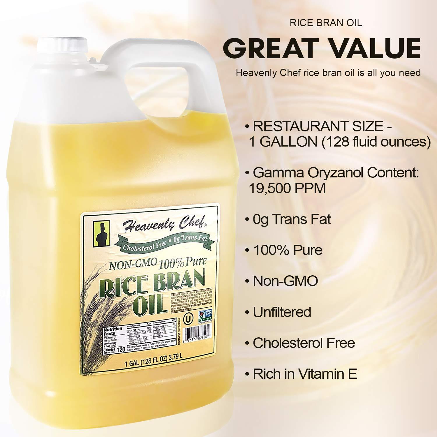 RICE BRAN OIL | 1 Gallon (128 Ounces) | Kosher | All- Natural Made from ...