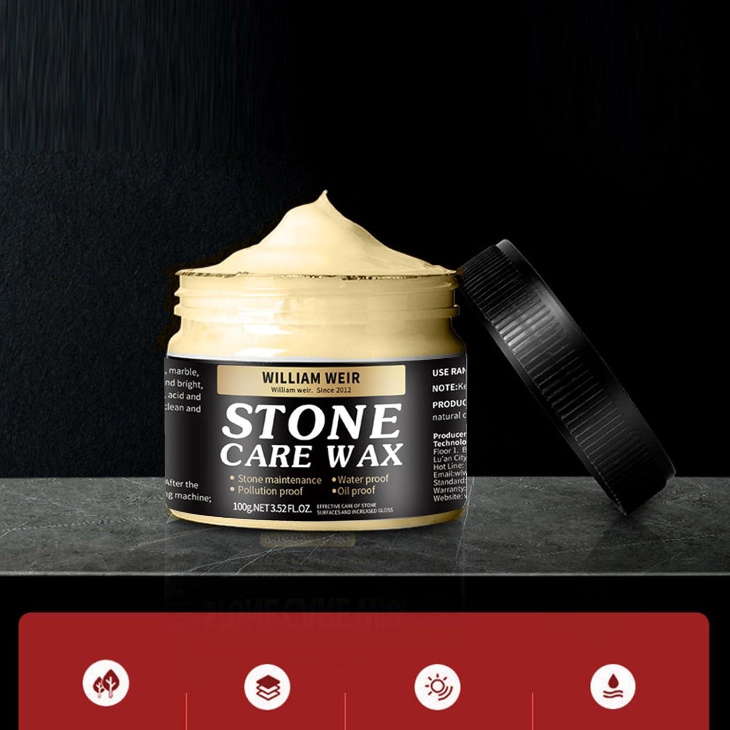 100g Stone Polishing Wax - Natural Stone Care Gloss Finish for Granite ...