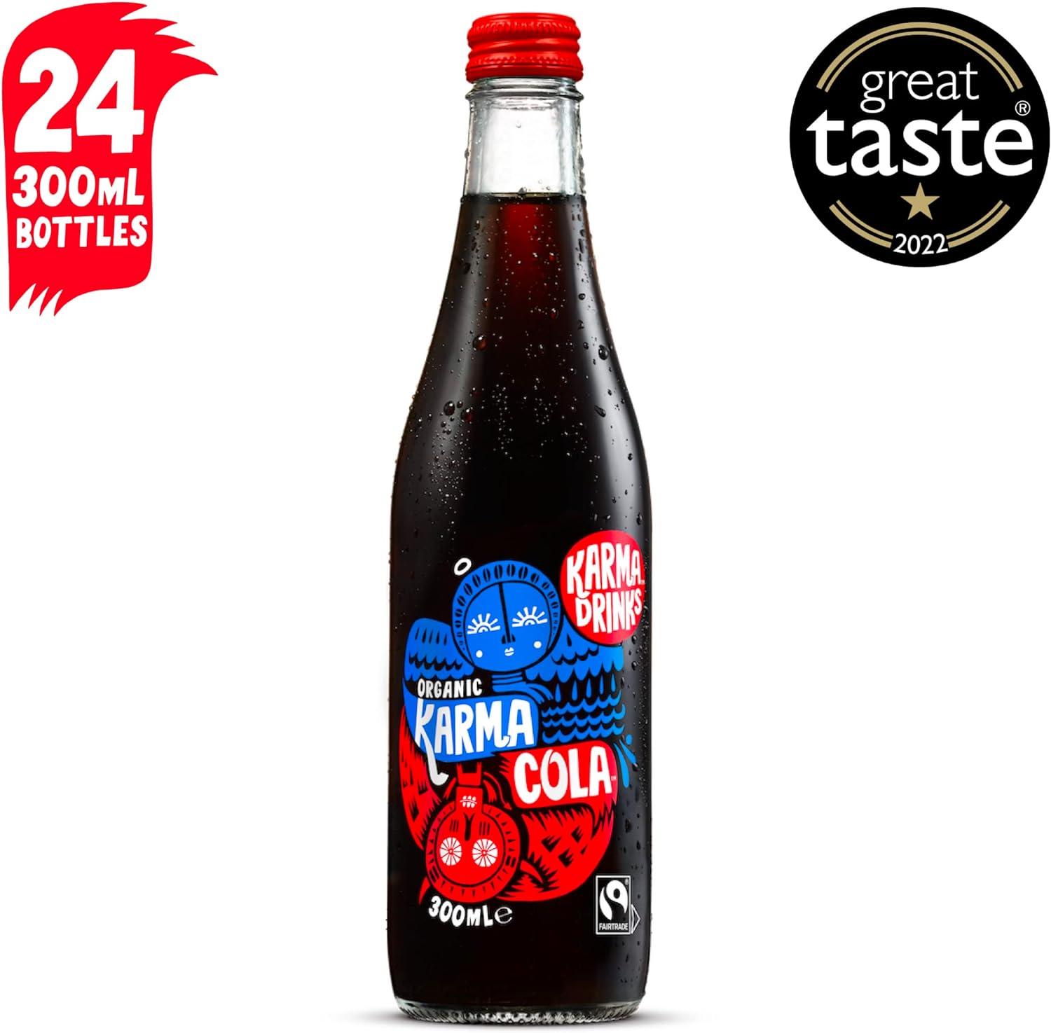 Karma Drinks Karma Cola (24 x 300ml Bottles) Natural Ingredients ...